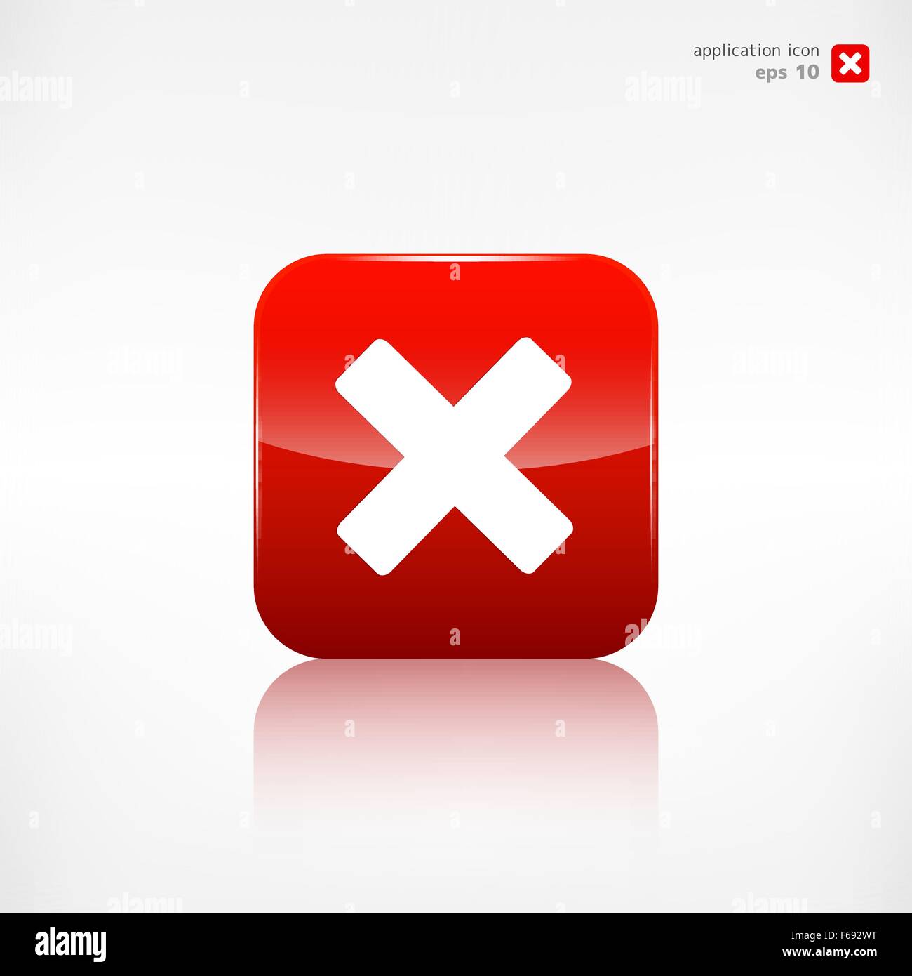 Delete web icon. Close symbol. Application button Stock Vector Image ...