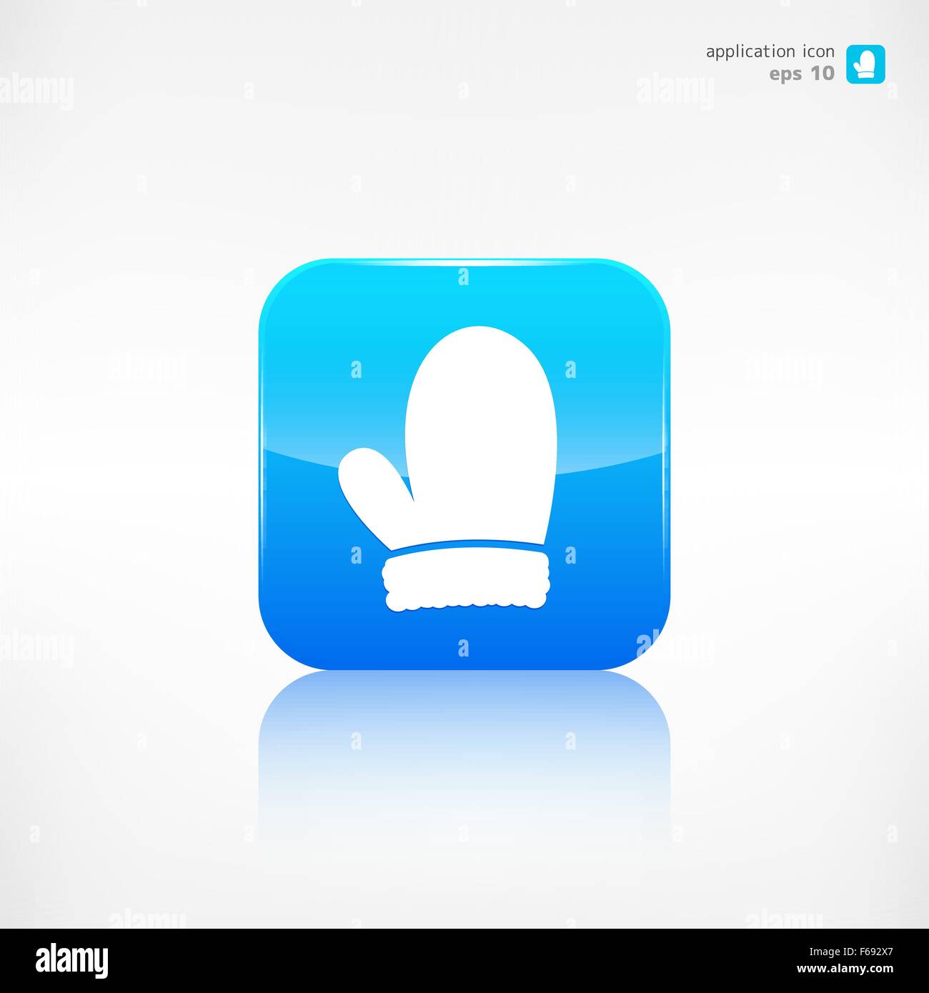 Christmas mitten icon. Application button Stock Vector Image & Art - Alamy