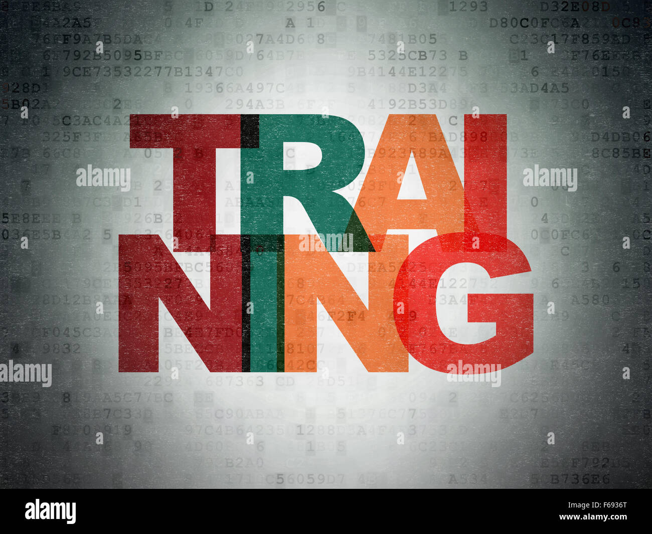 Studying concept: Training on Digital Paper background Stock Photo - Alamy