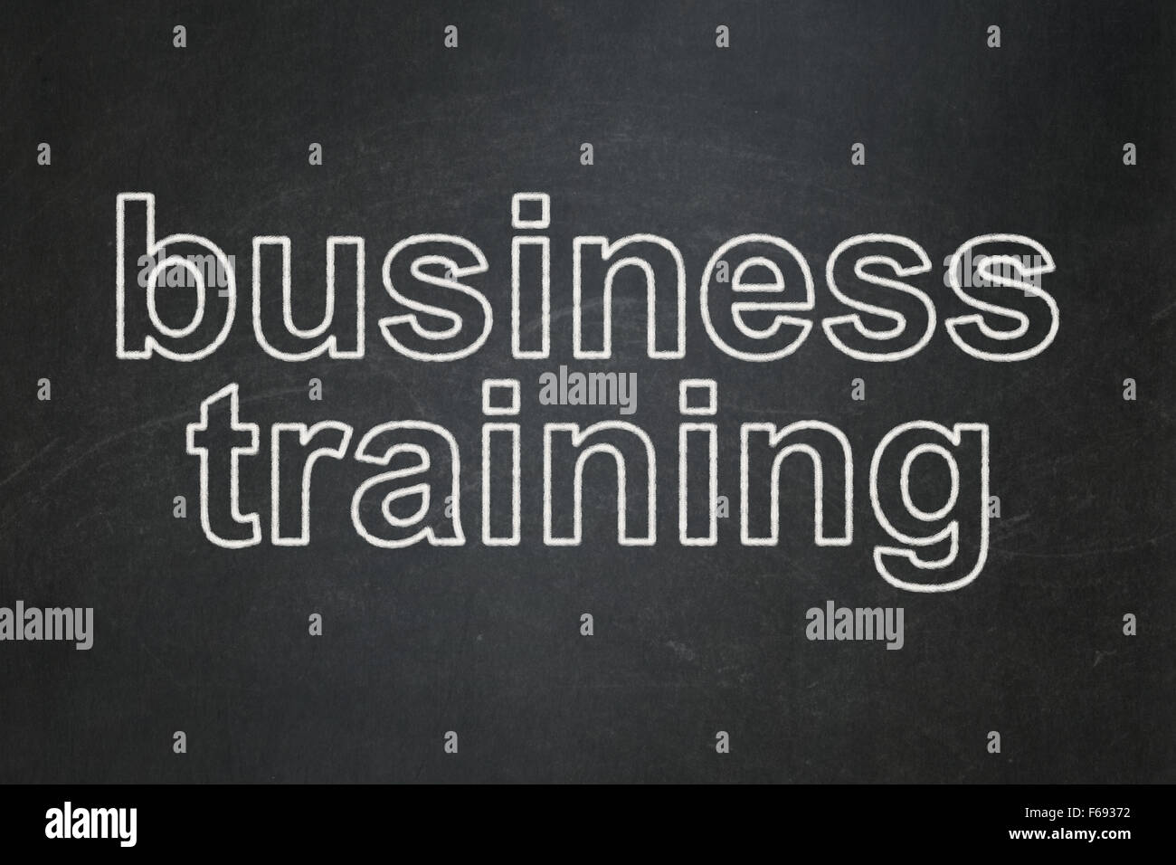 Studying concept: Business Training on chalkboard background Stock ...