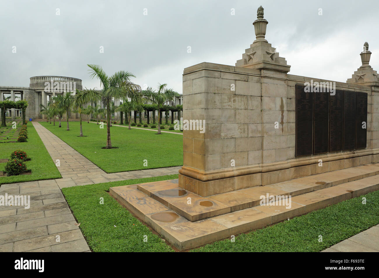 A memorial to the fallen of the British Indian Army by the Rangoon ...