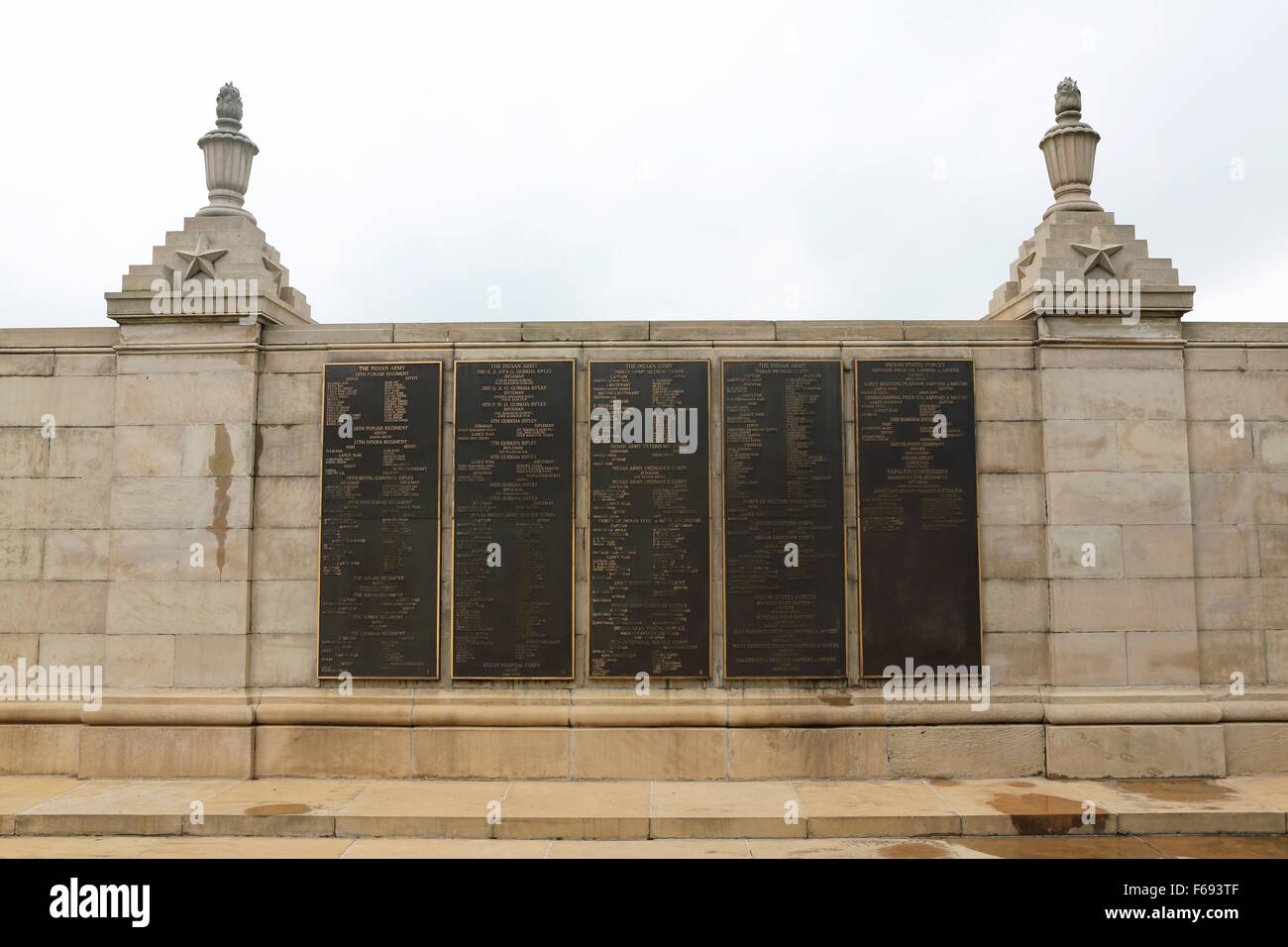 A memorial to the fallen of the British Indian Army by the Rangoon ...
