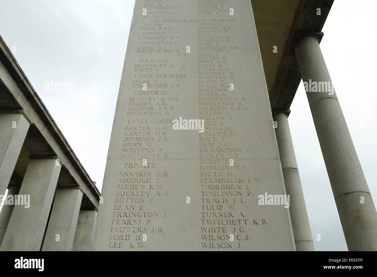 Names of members of the Durham Light Infantry among some of the 27,000 ...
