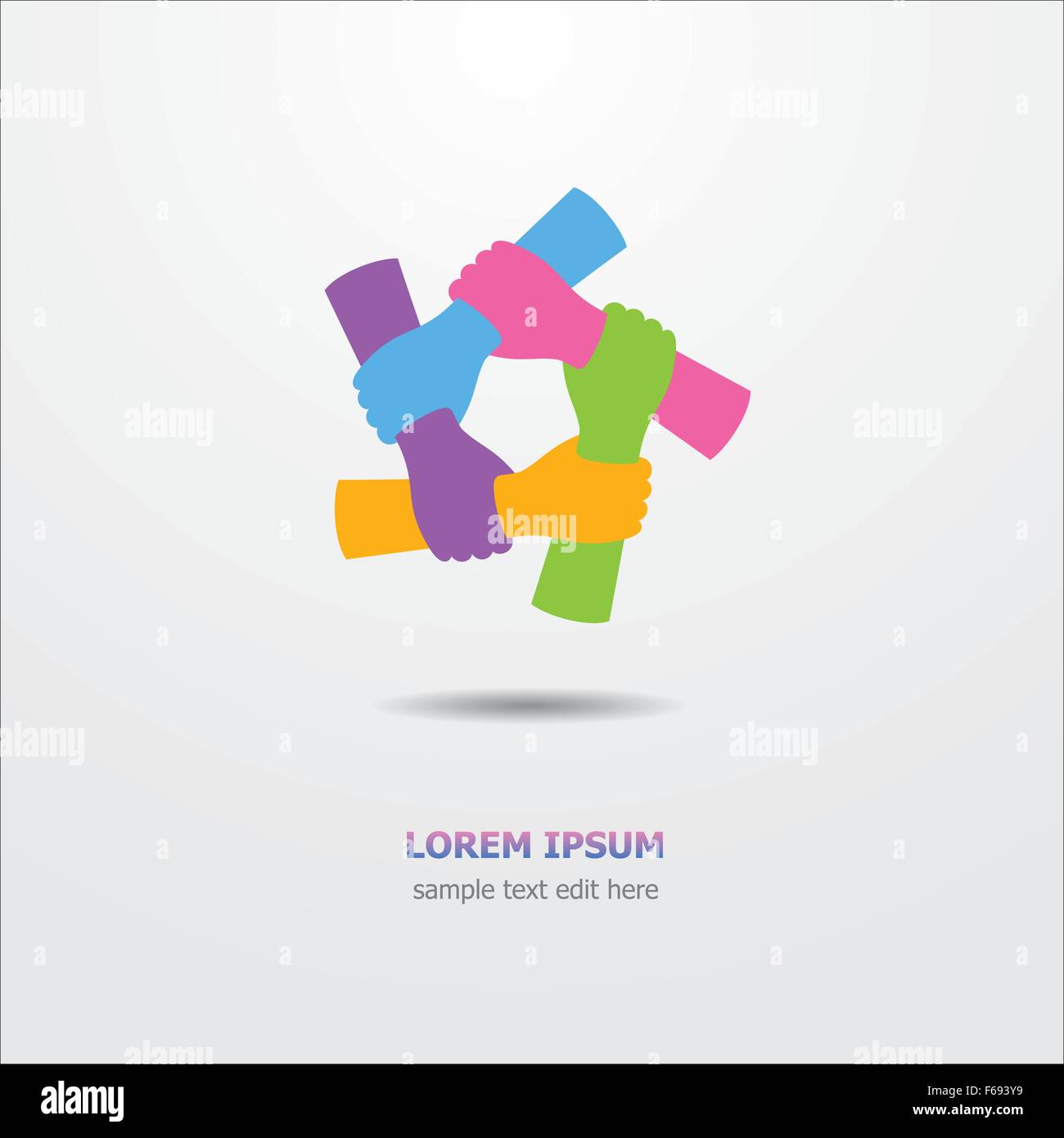 Five organization cooperation colorful logo Stock Vector Image & Art ...