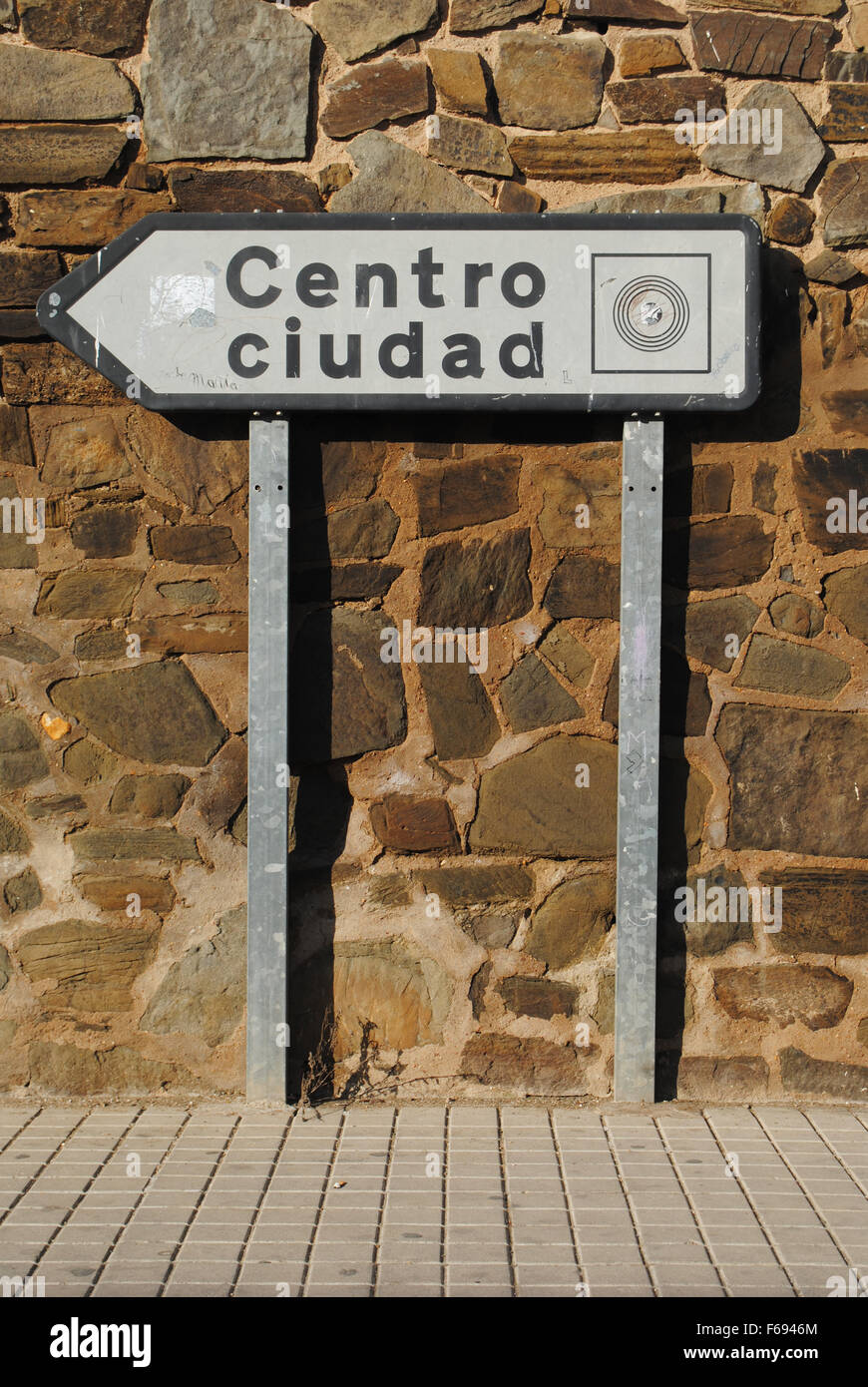Town centre road sign hi-res stock photography and images - Alamy