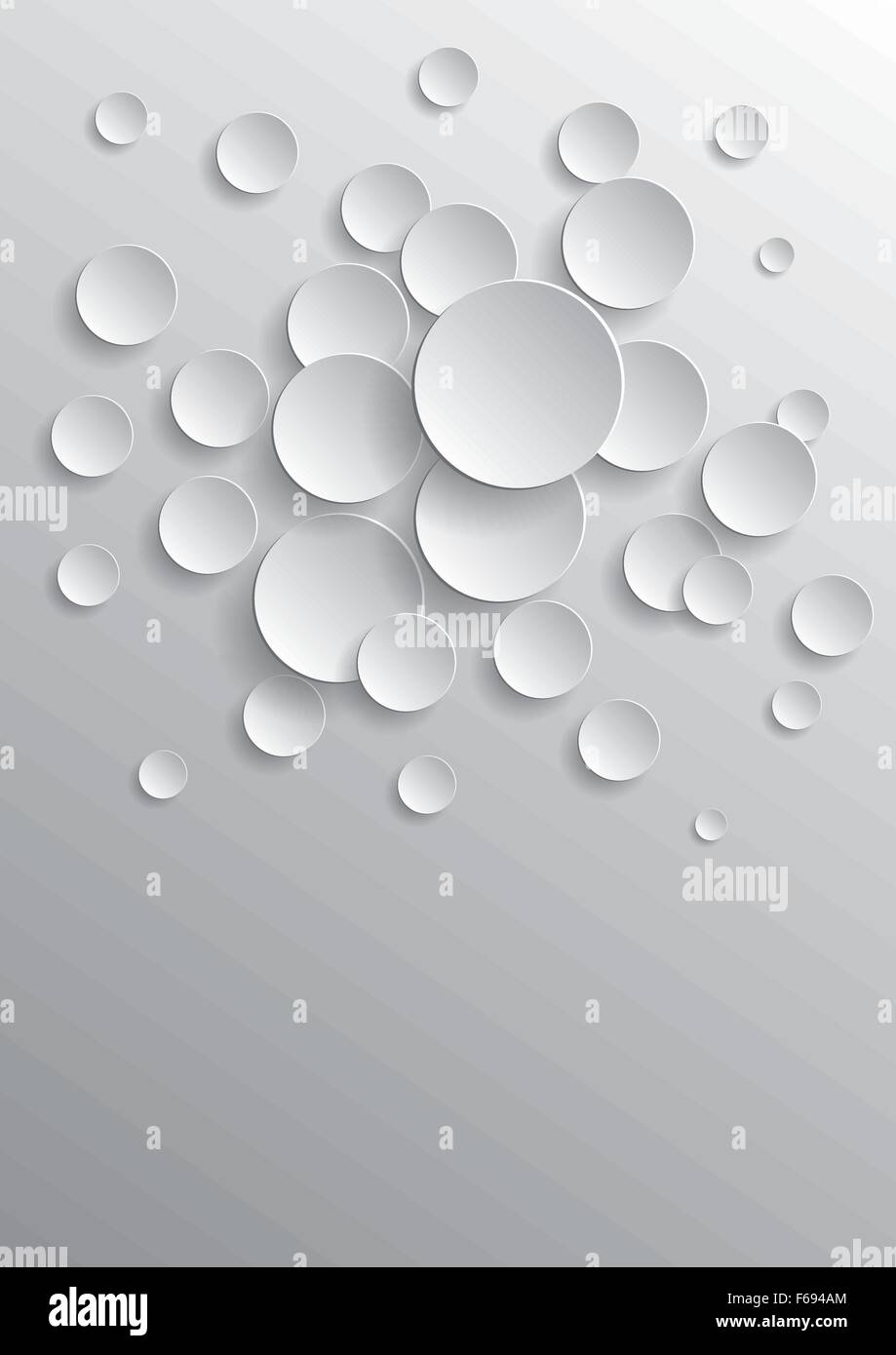 Abstract 3d circles paper art vector graphic design background Stock ...