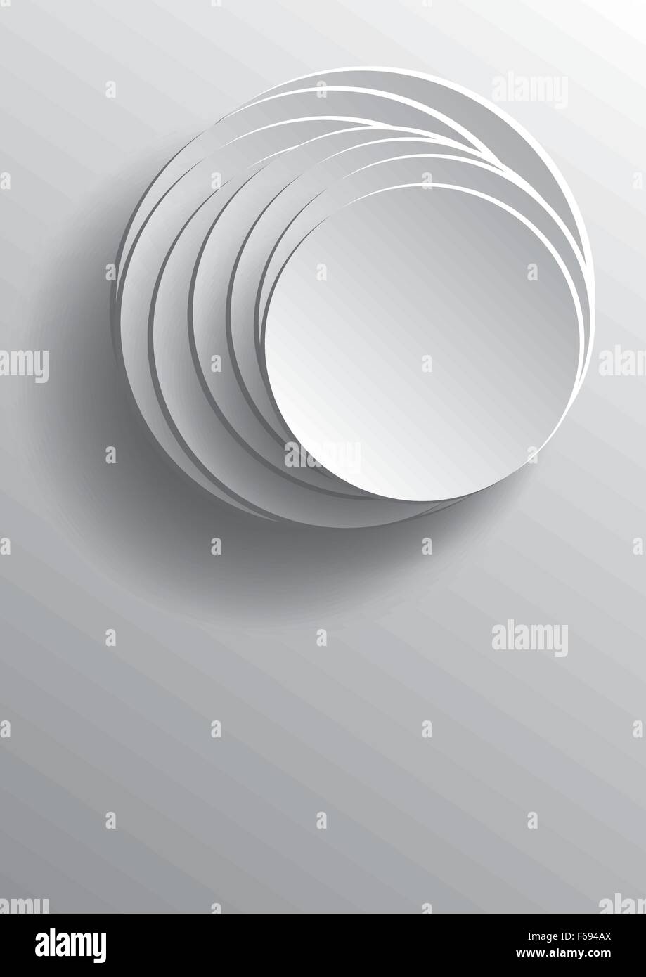 Abstract 3d circles paper art vector graphic design background Stock ...
