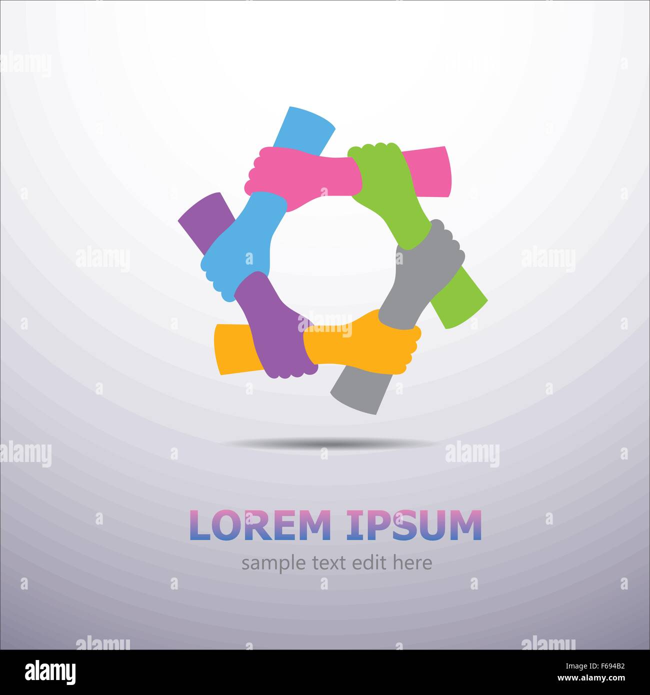 Six organization cooperation colorful logo Stock Vector Image & Art - Alamy