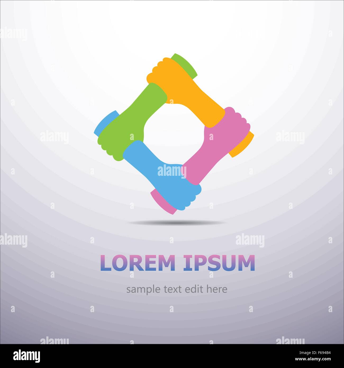 Four organization cooperation colorful logo Stock Vector Image & Art ...