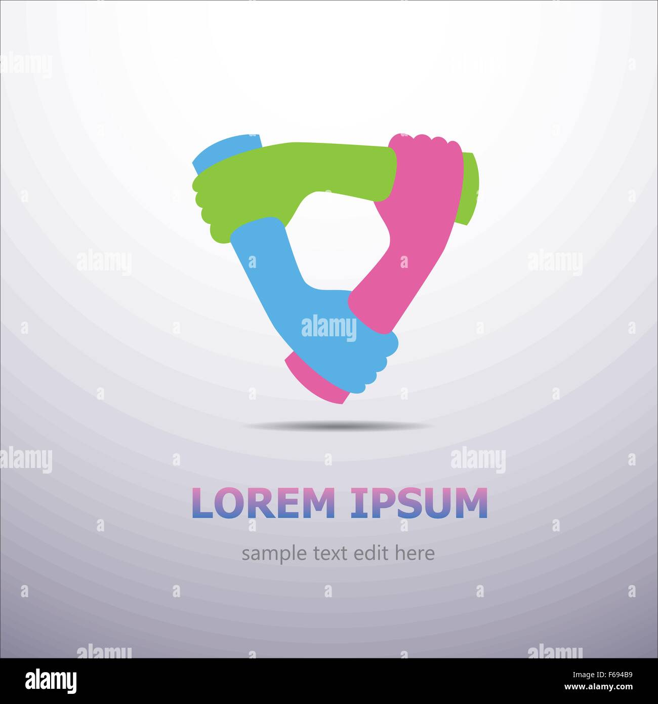 Three organization cooperation colorful logo Stock Vector Image & Art ...