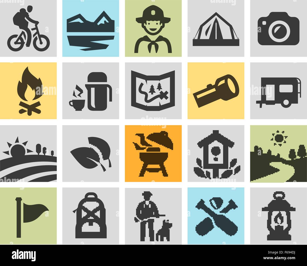 Camping landscape van tent Stock Vector Images - Alamy