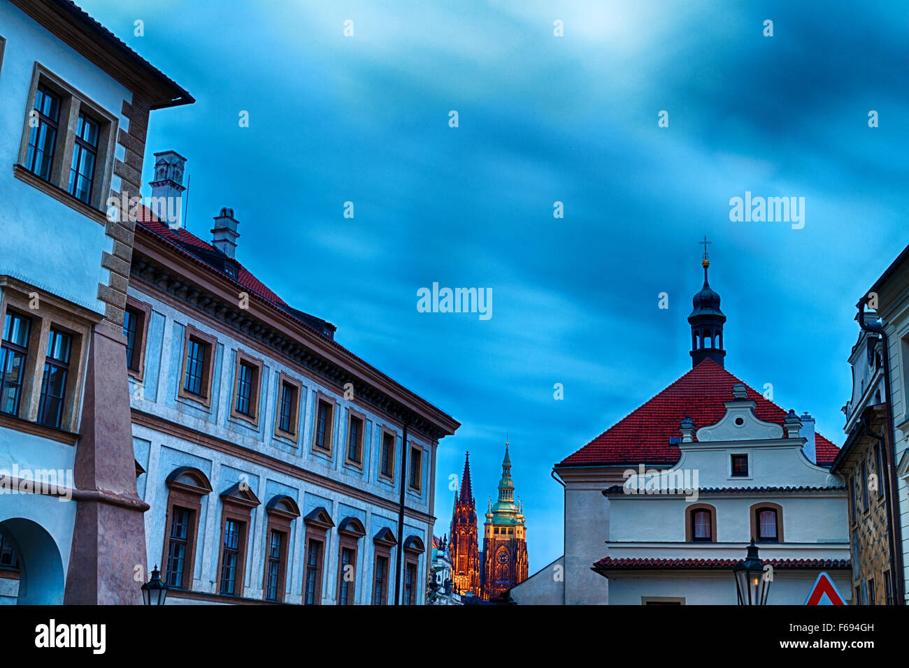 Streets and buildings of Mala Strana quarter in Prague Stock Photo - Alamy