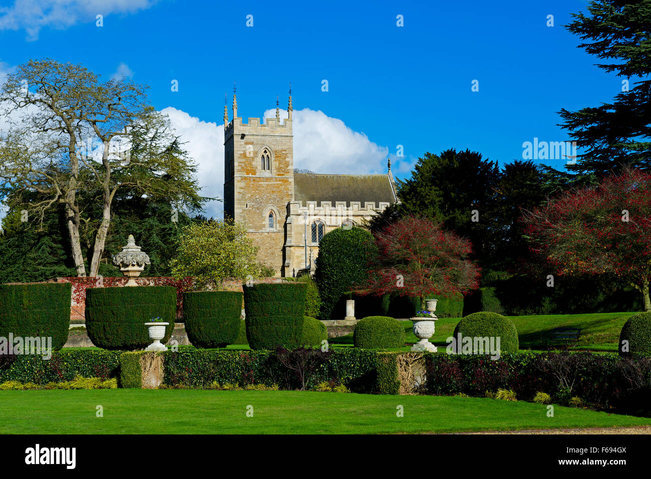 The church in the grounds of Belton House, near Grantham, Lincolnshire ...
