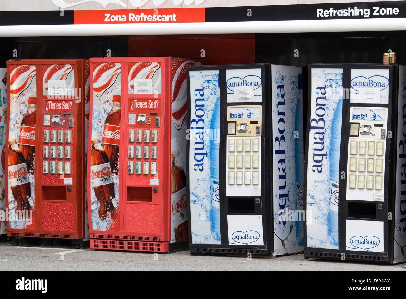 Refreshment Zone in the Barcelona football Stadium Stock Photo - Alamy