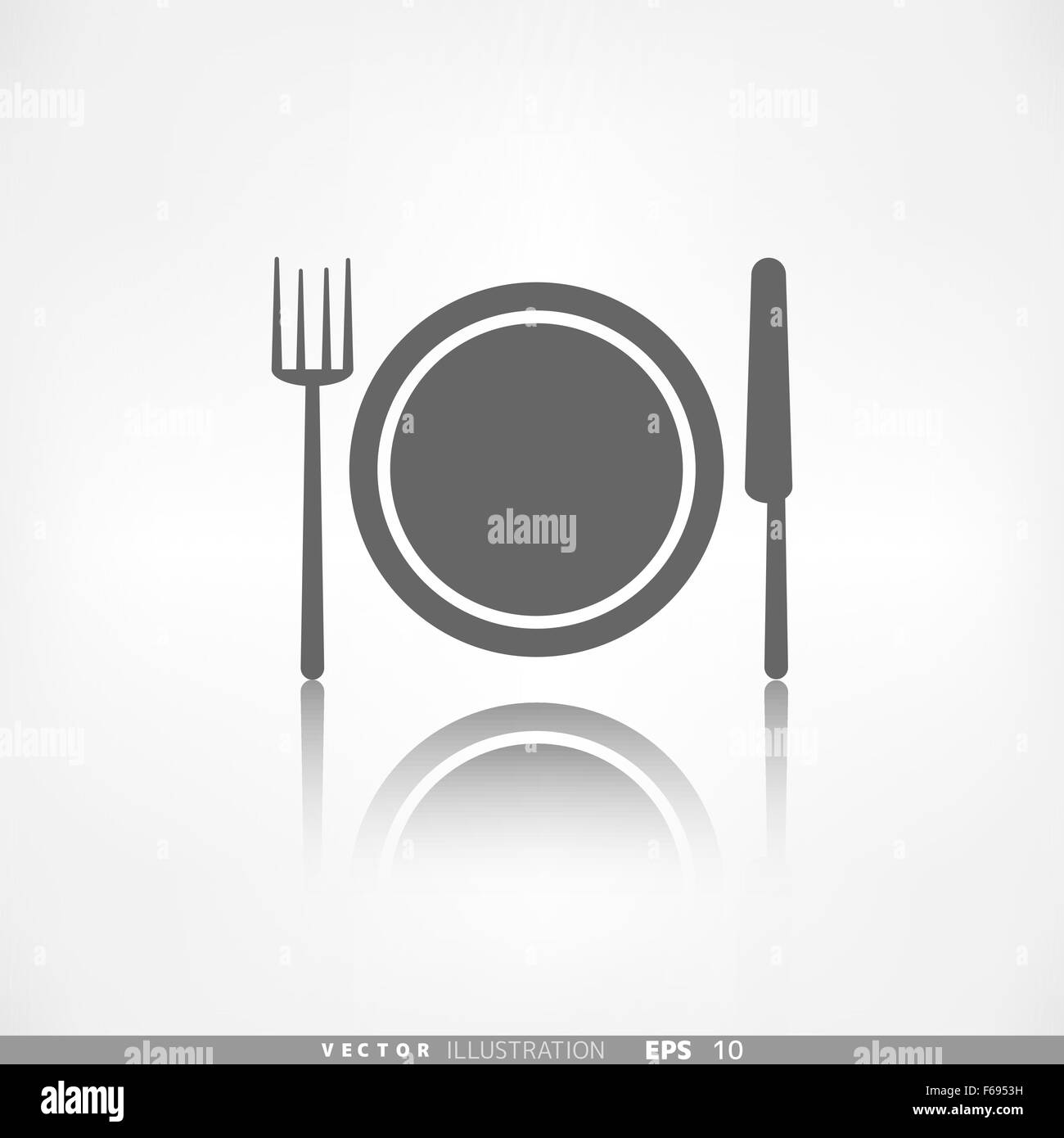 Plate,fork and knife icon Stock Vector Image & Art - Alamy