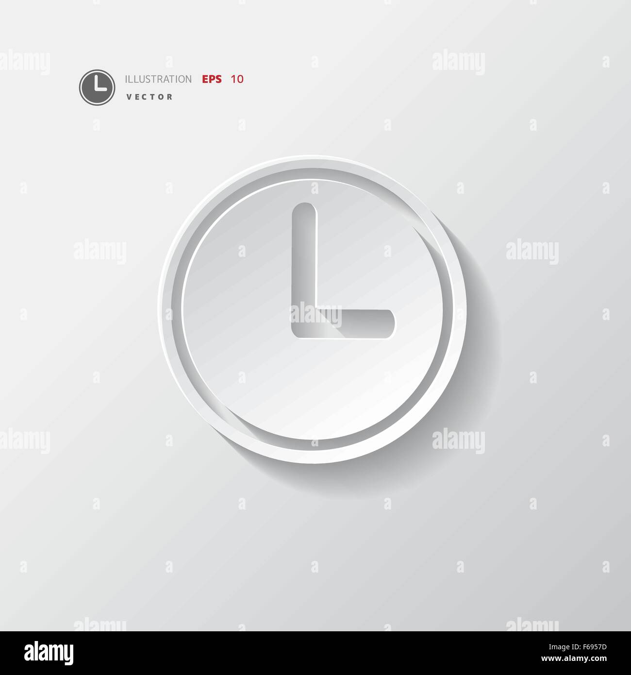 Clock web icon button. Time symbol Stock Vector Image & Art - Alamy