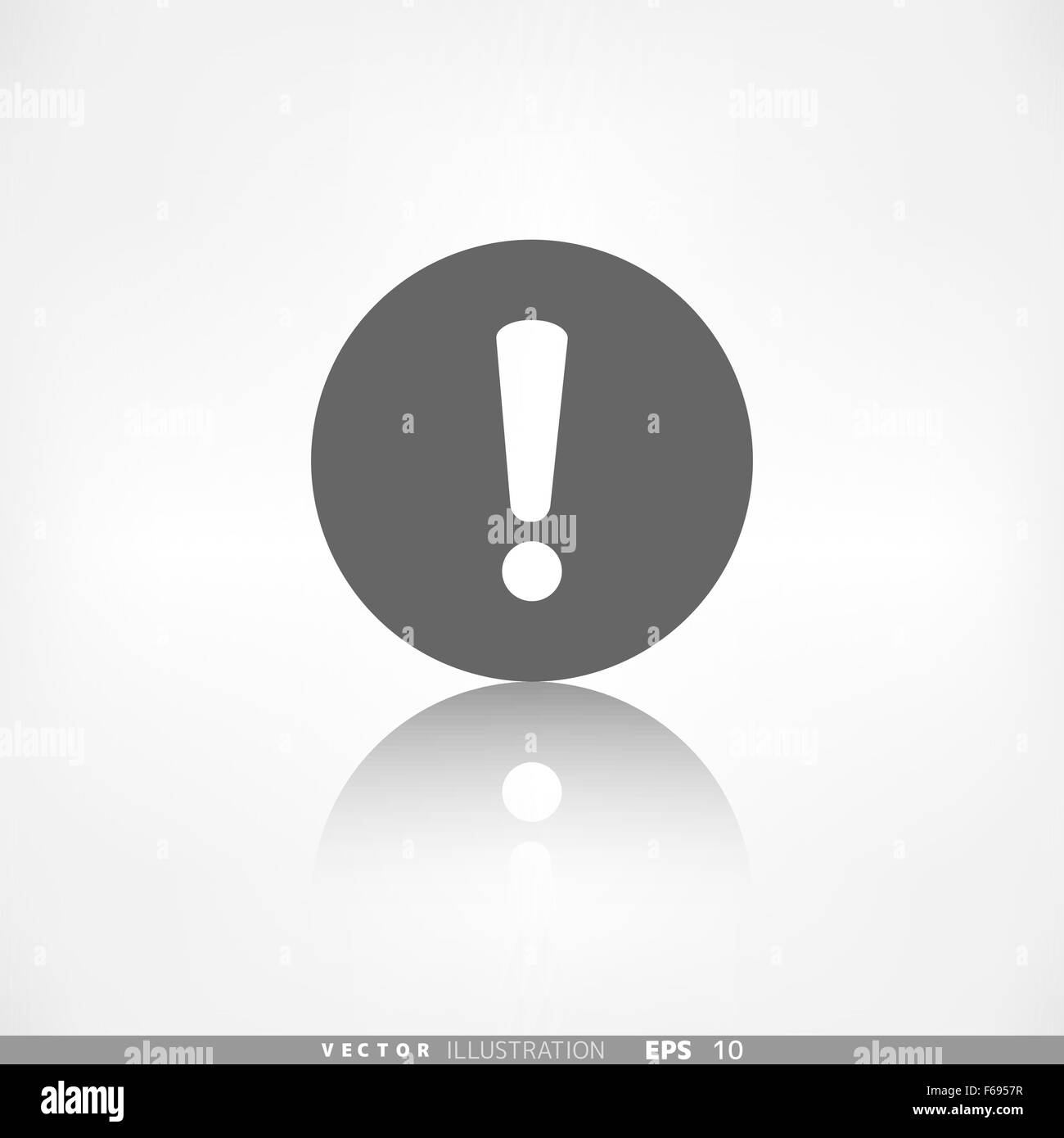 Exclamation danger web icon. Attention symbol Stock Vector Image & Art ...