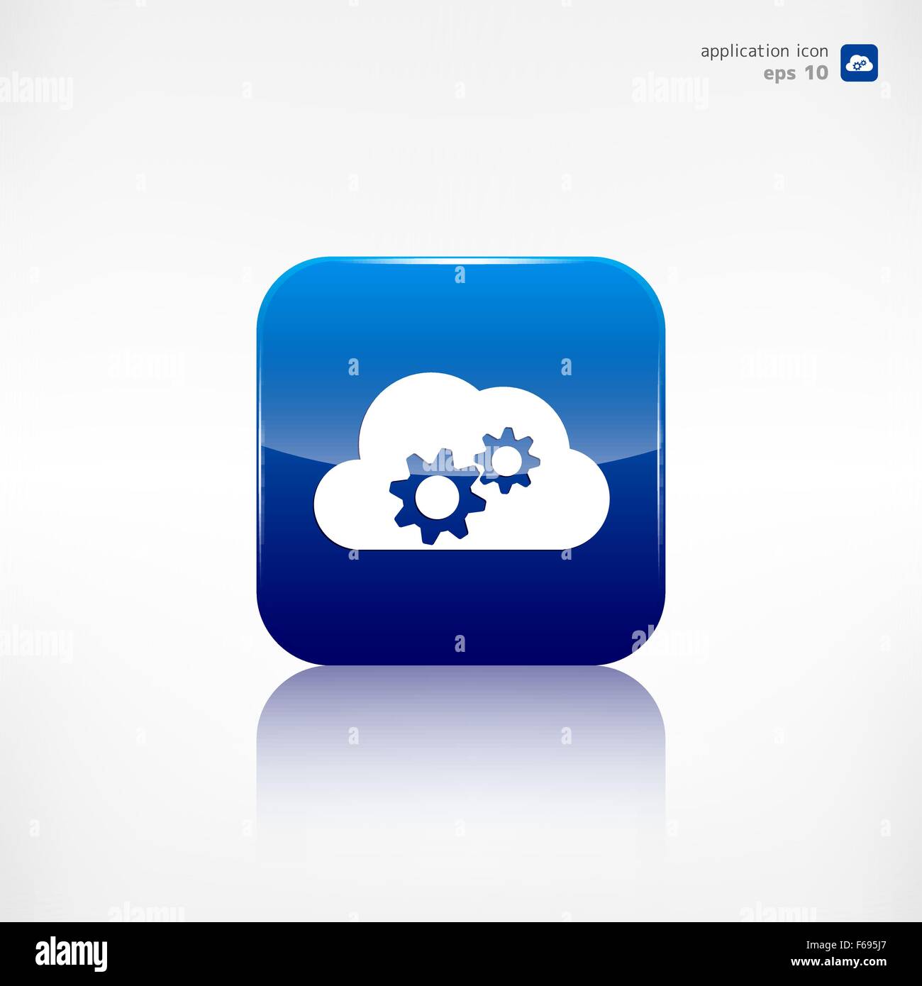 Cloud settings icon. Application button Stock Vector Image & Art - Alamy