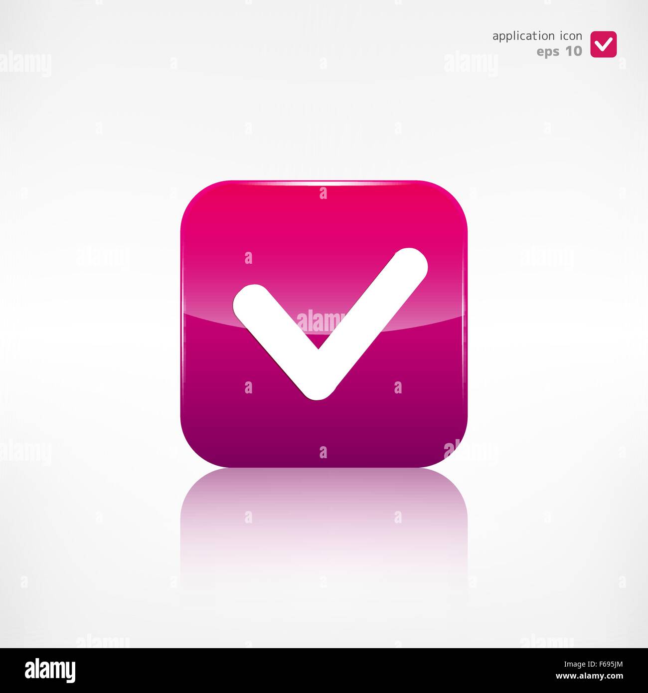 Accepr icon. Yes, ok symbol. Application button Stock Vector Image ...