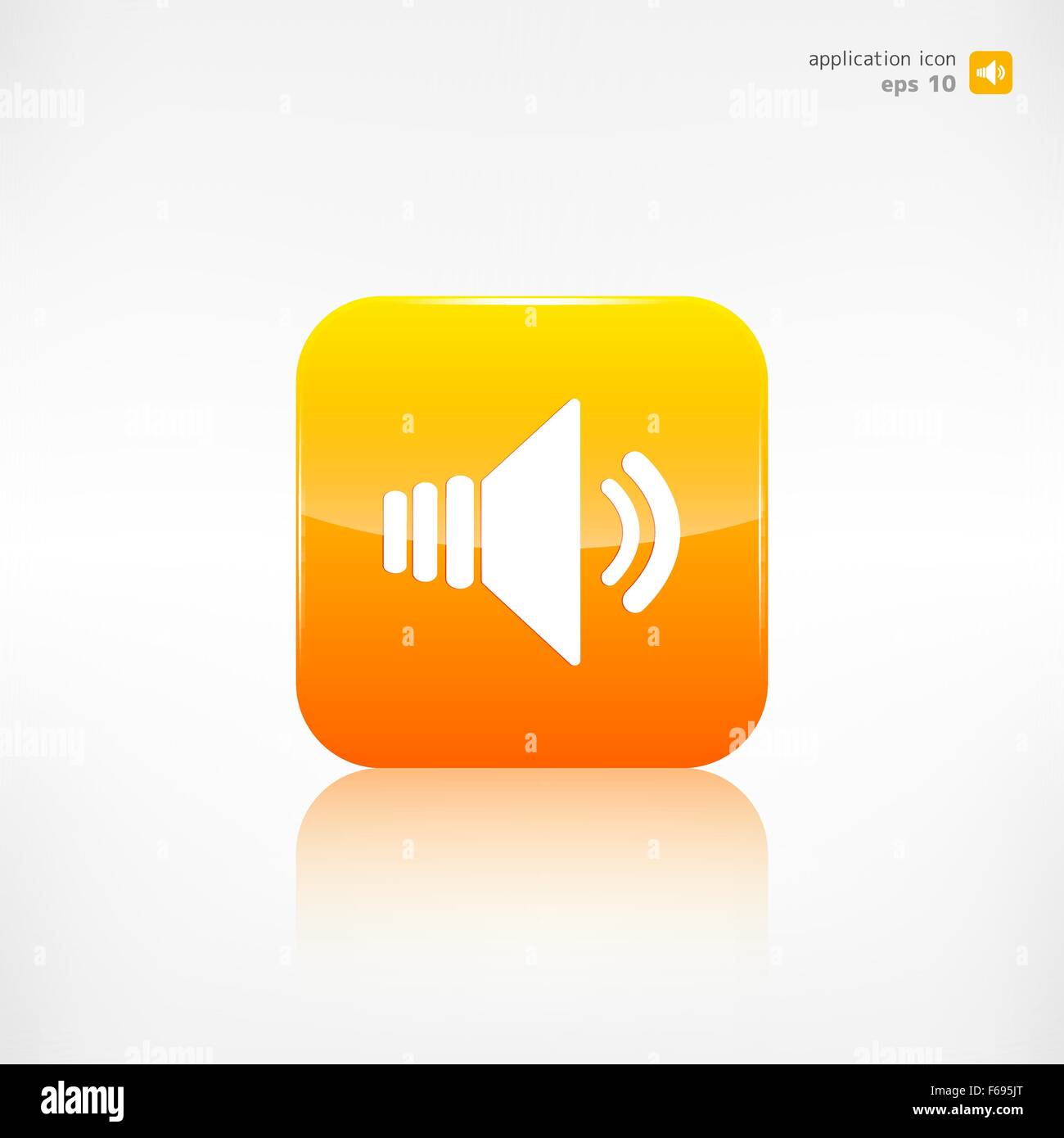Speaker volume icon. Application button Stock Vector Image & Art - Alamy