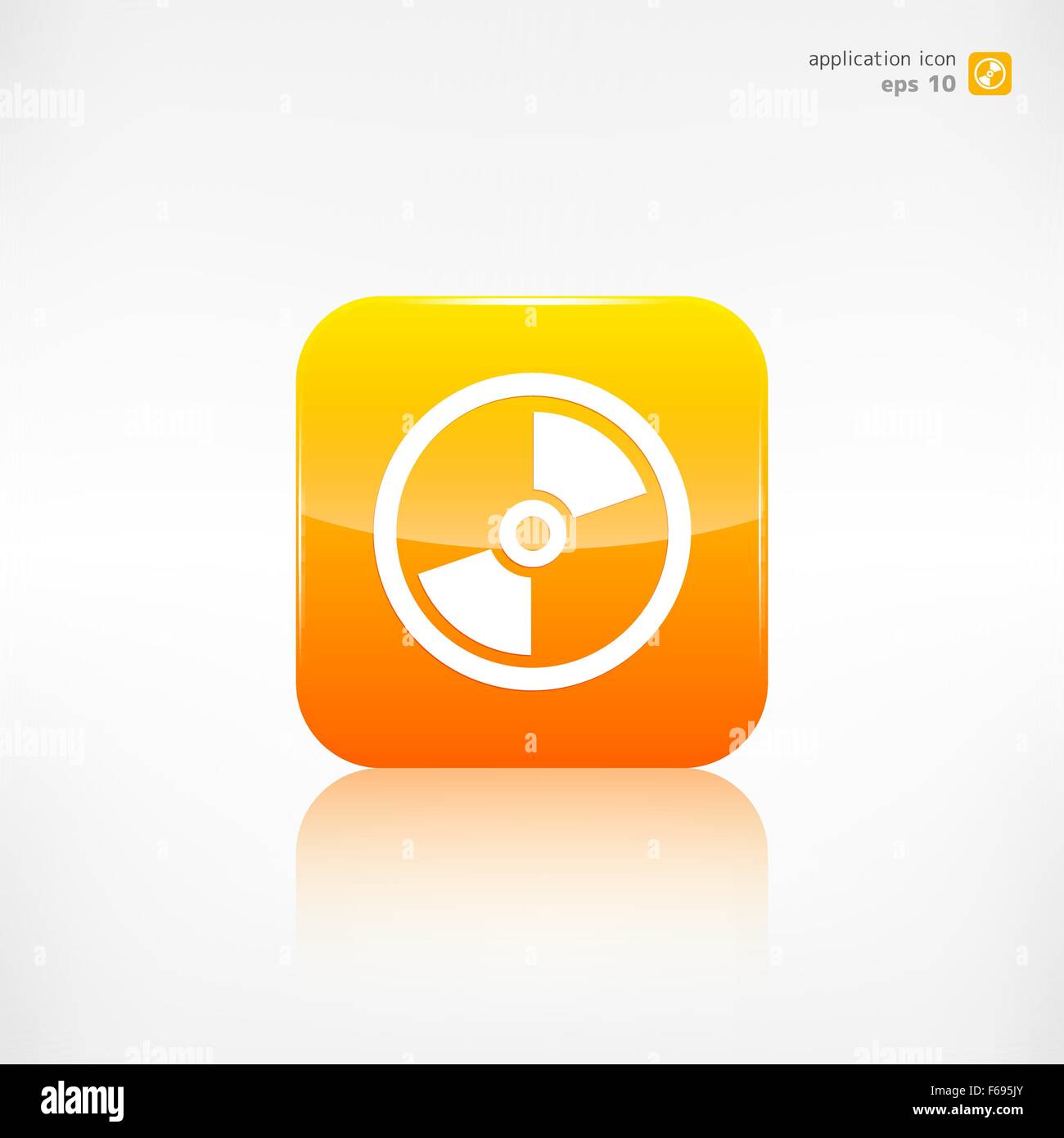 Compact disk icon. Application button Stock Vector Image & Art - Alamy