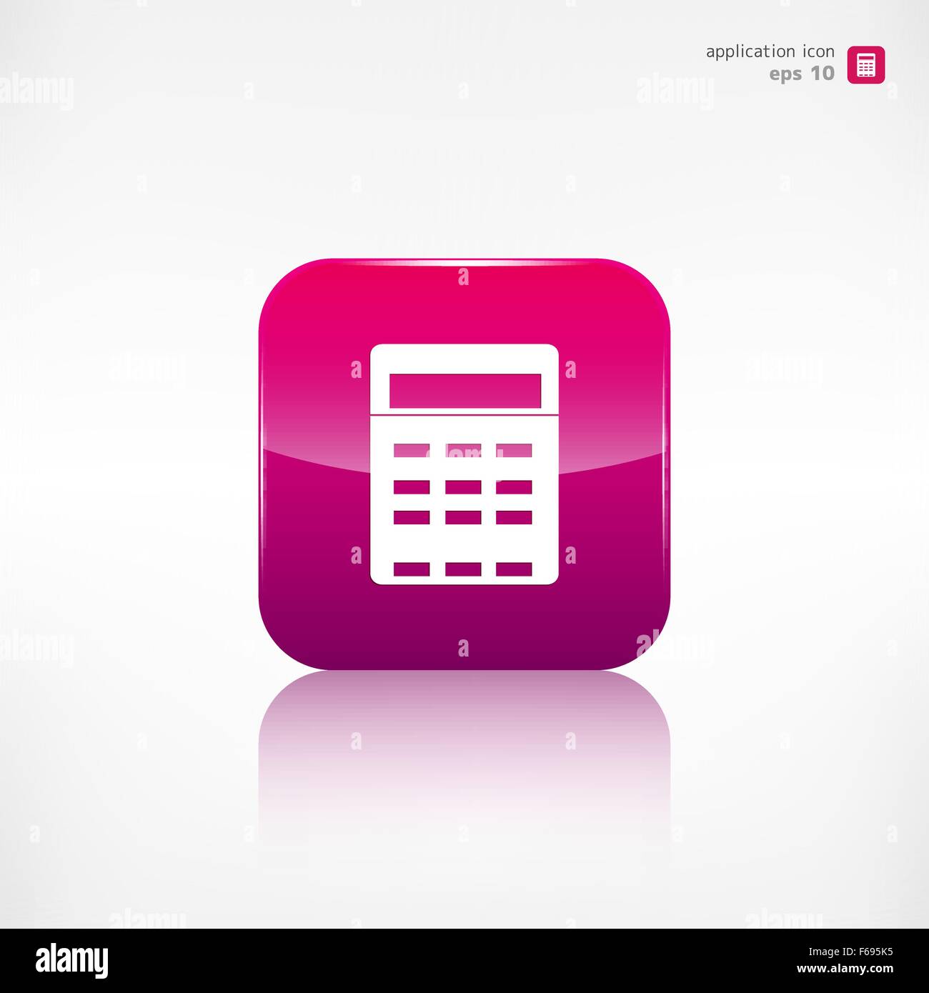 3d modern calculator application isolated mathematics icon addition hi ...