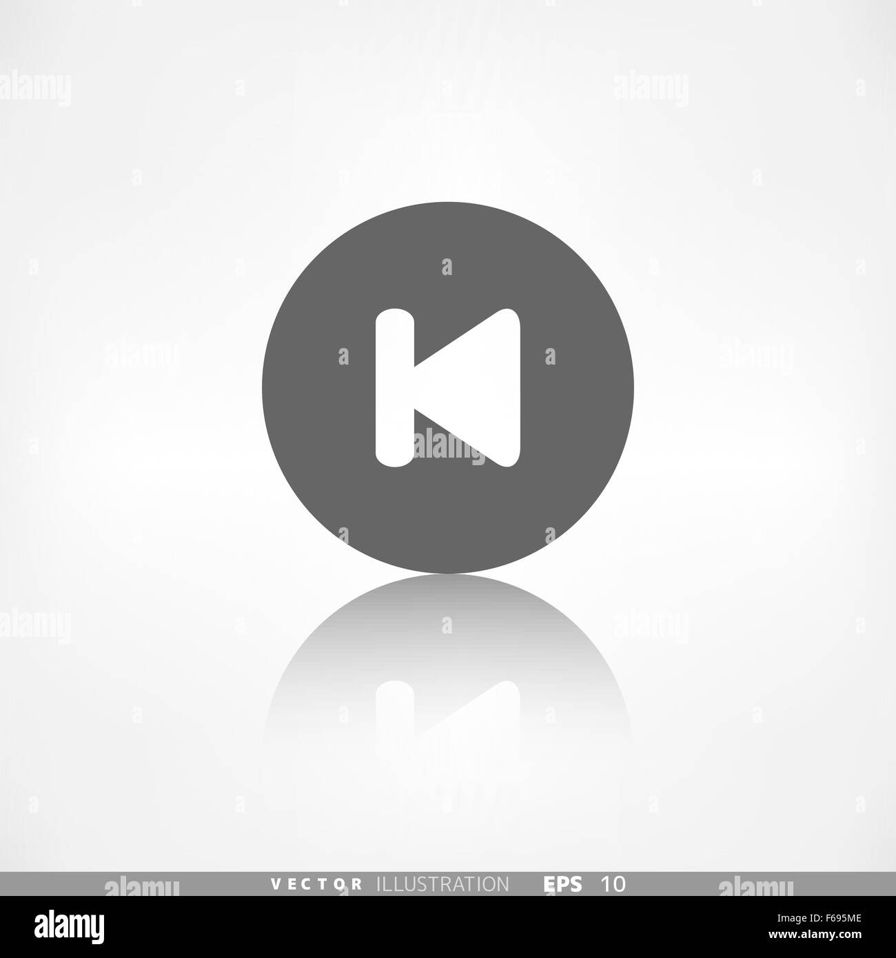 Back track web icon.Media player Stock Vector Image & Art - Alamy