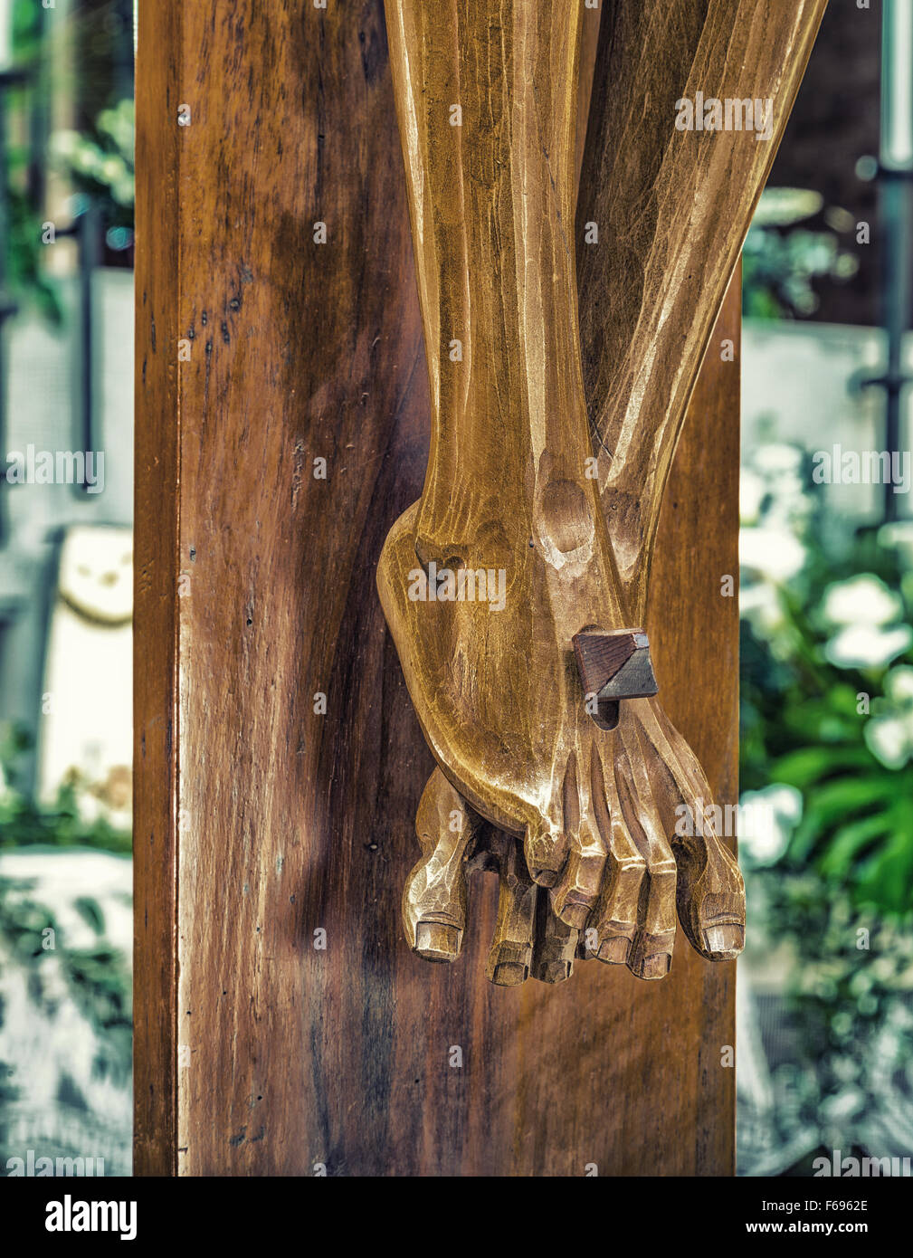 Feet jesus christ nailed cross hi-res stock photography and images - Alamy