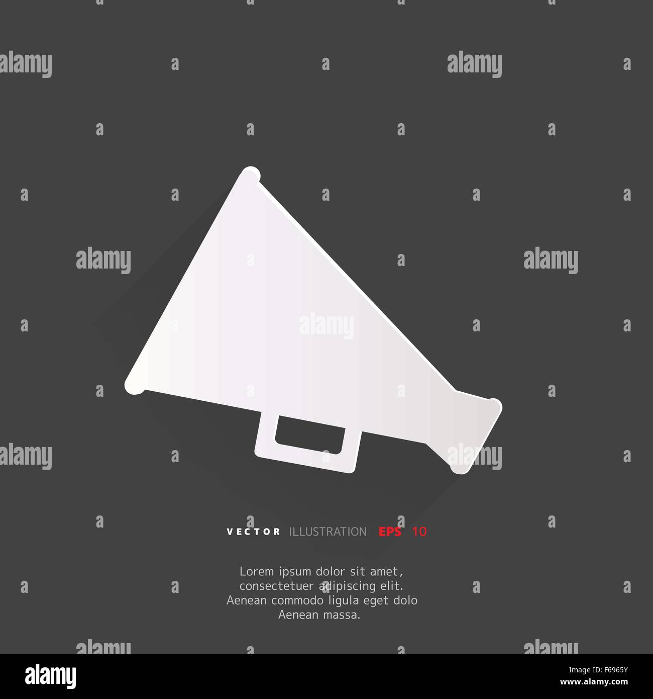 Megaphone, oudspeaker icon. Loud-hailer symbol Stock Vector Image & Art ...