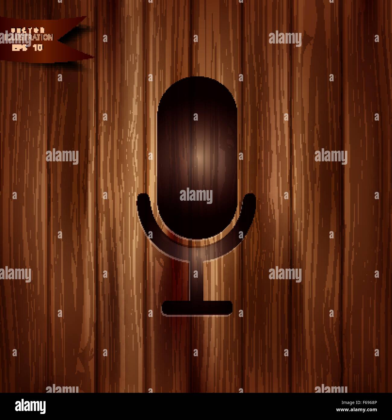 Headphones on retro microphone Stock Vector Images - Alamy