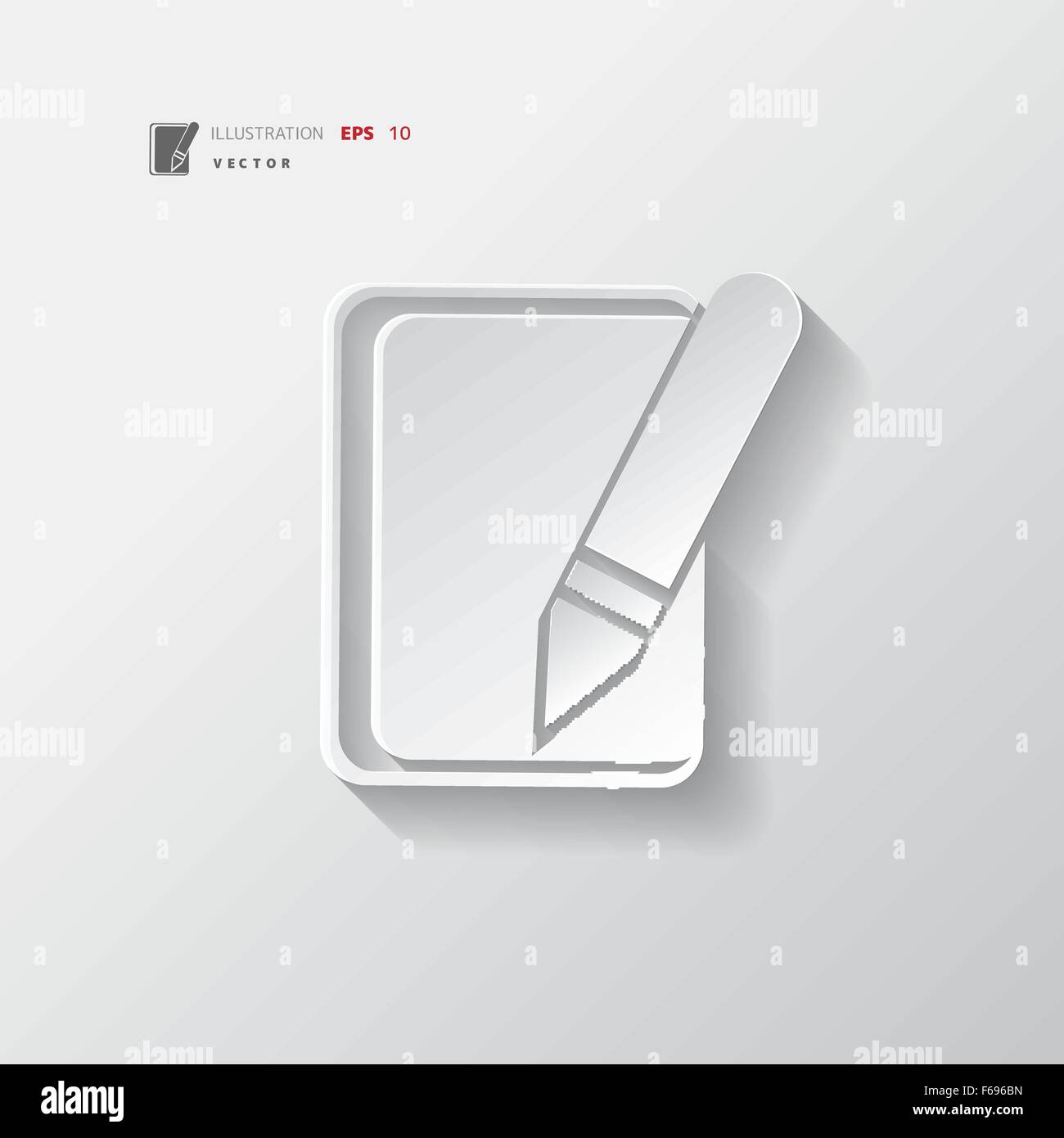 Open notepad square paper Stock Vector Images - Alamy