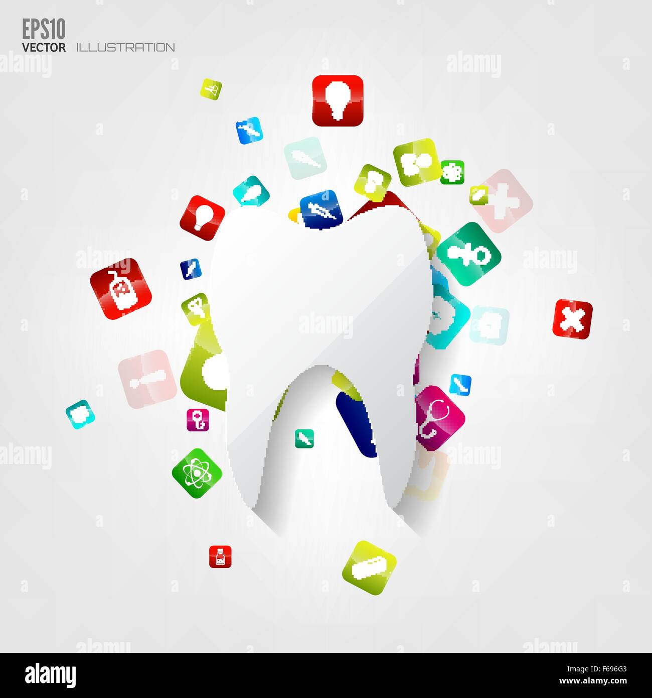 Abstract medical background with application icons Stock Vector Image ...