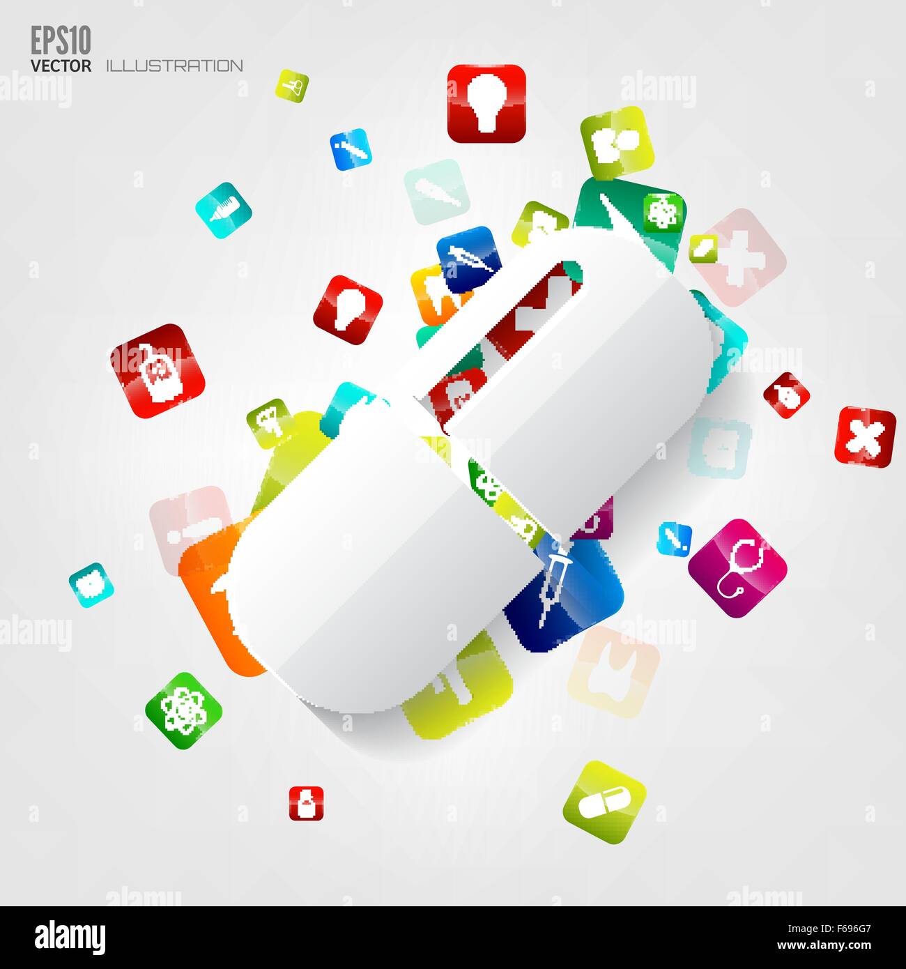 Abstract medical background application icons Stock Vector Images - Alamy