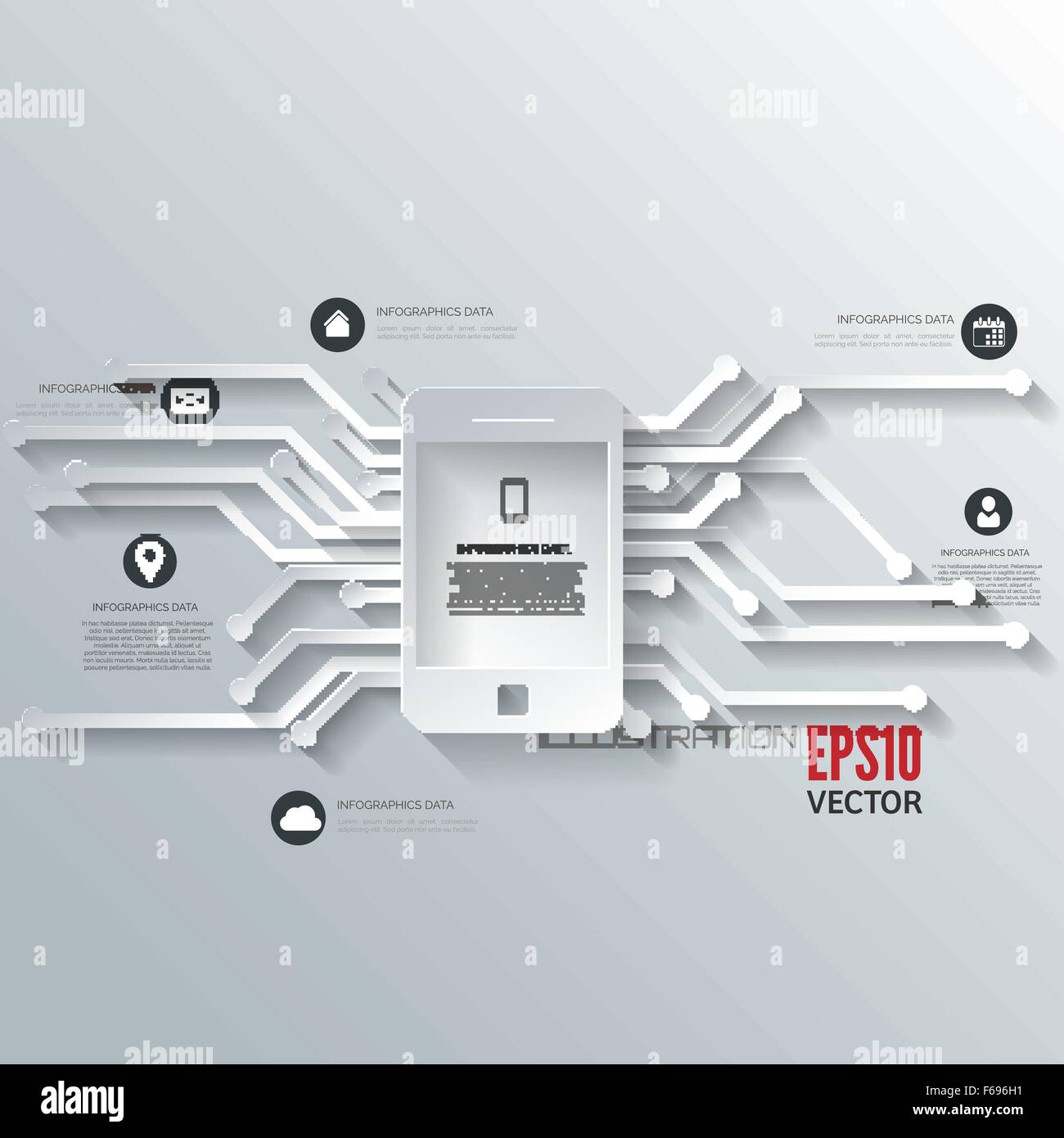 Abstract integrated circuit. Business background Stock Vector Image ...