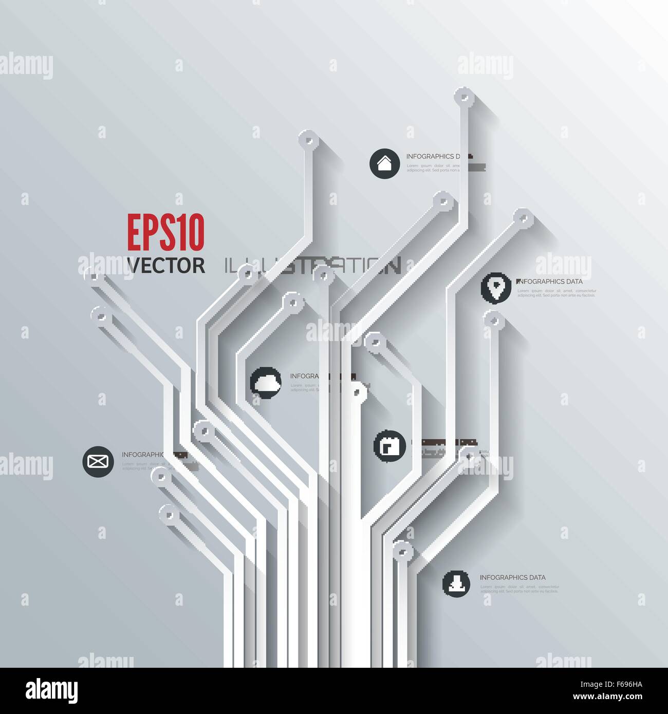 Abstract integrated circuit. Business background Stock Vector Image ...