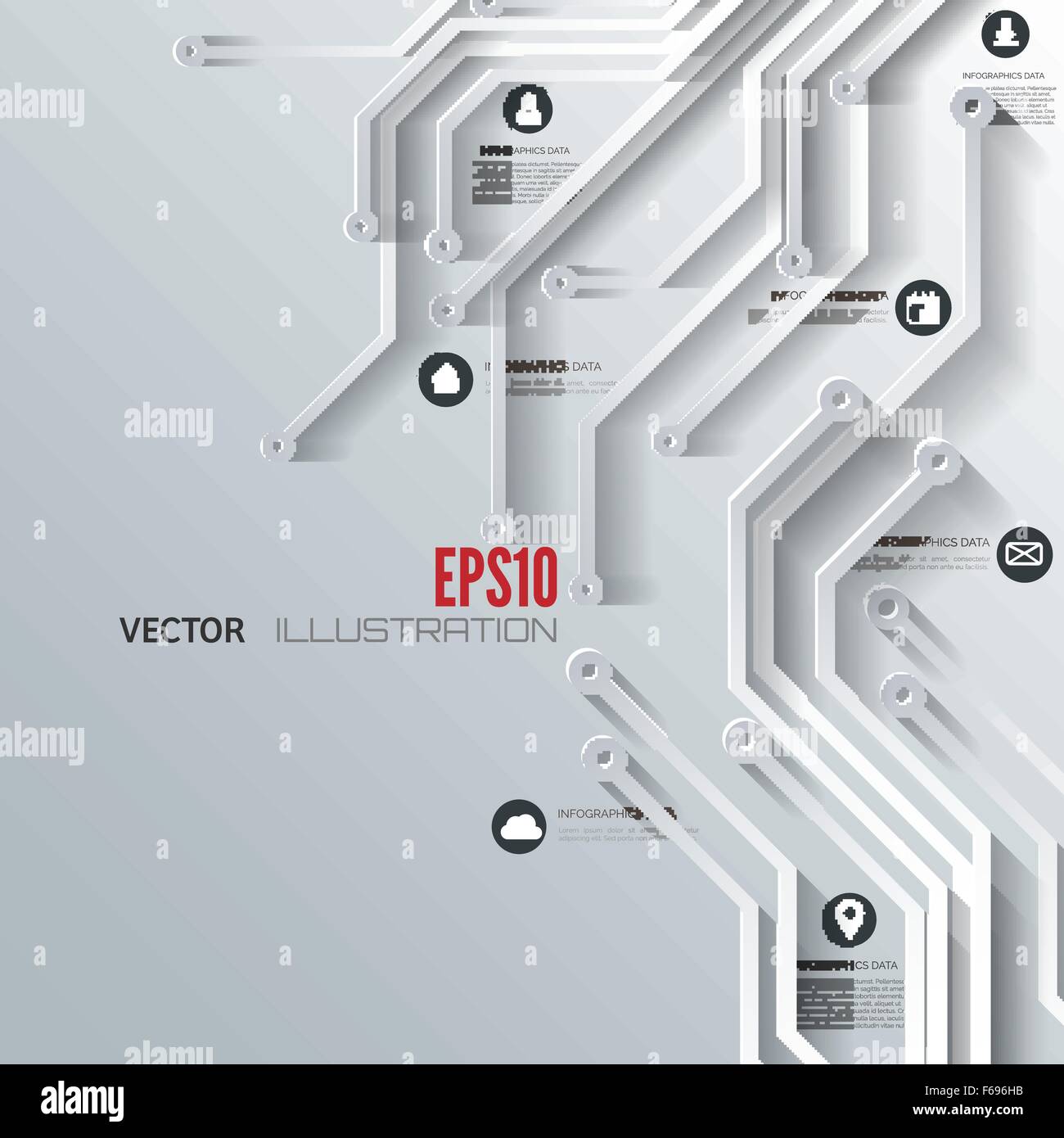 Abstract integrated circuit. Business background Stock Vector Image ...