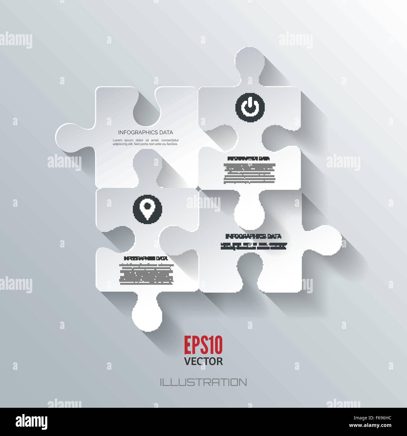 Abstract puzzle infographic. Cloud computing background Stock Vector Image & Art - Alamy
