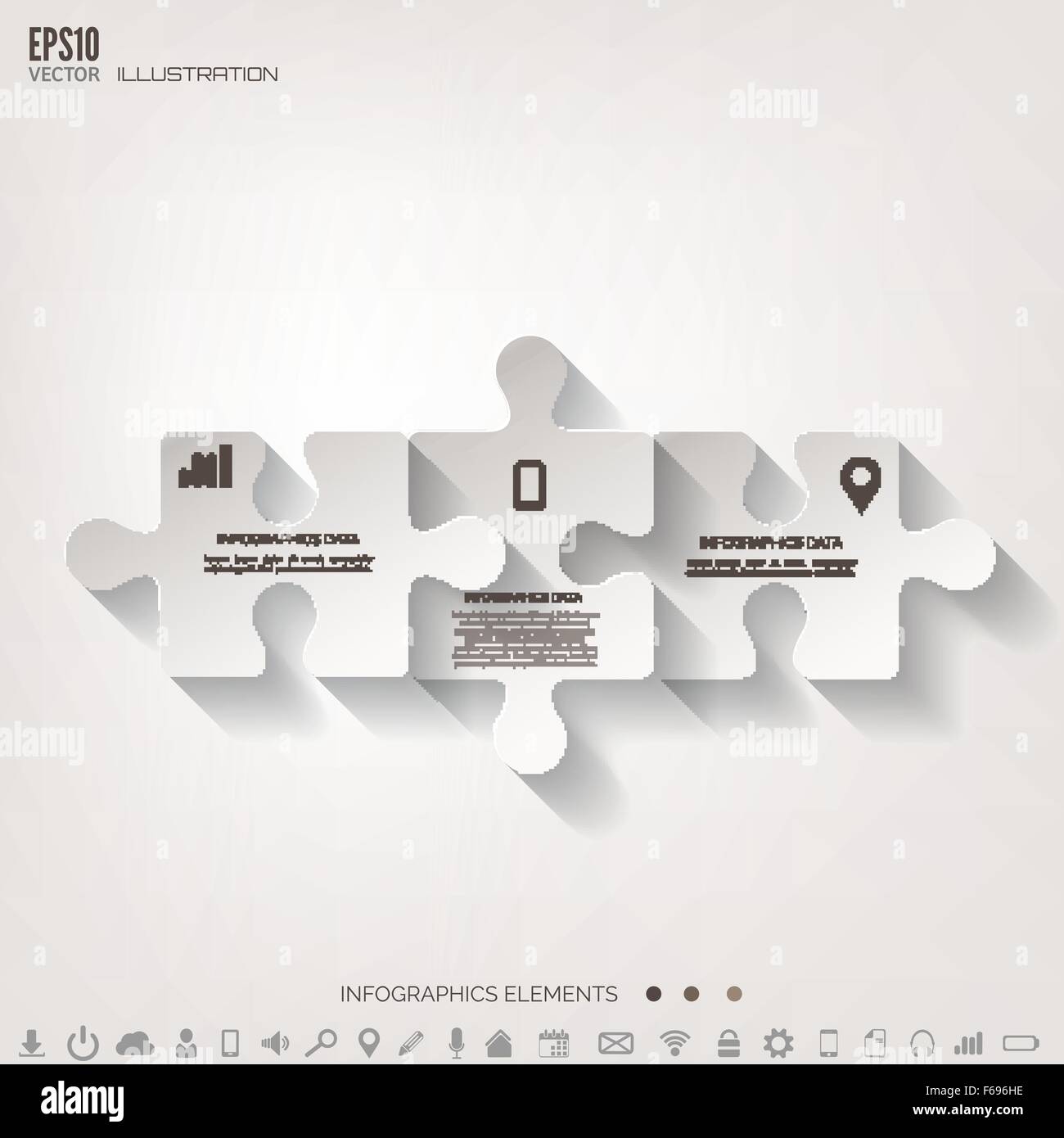 Abstract puzzle infographic. Cloud computing background Stock Vector Image & Art - Alamy