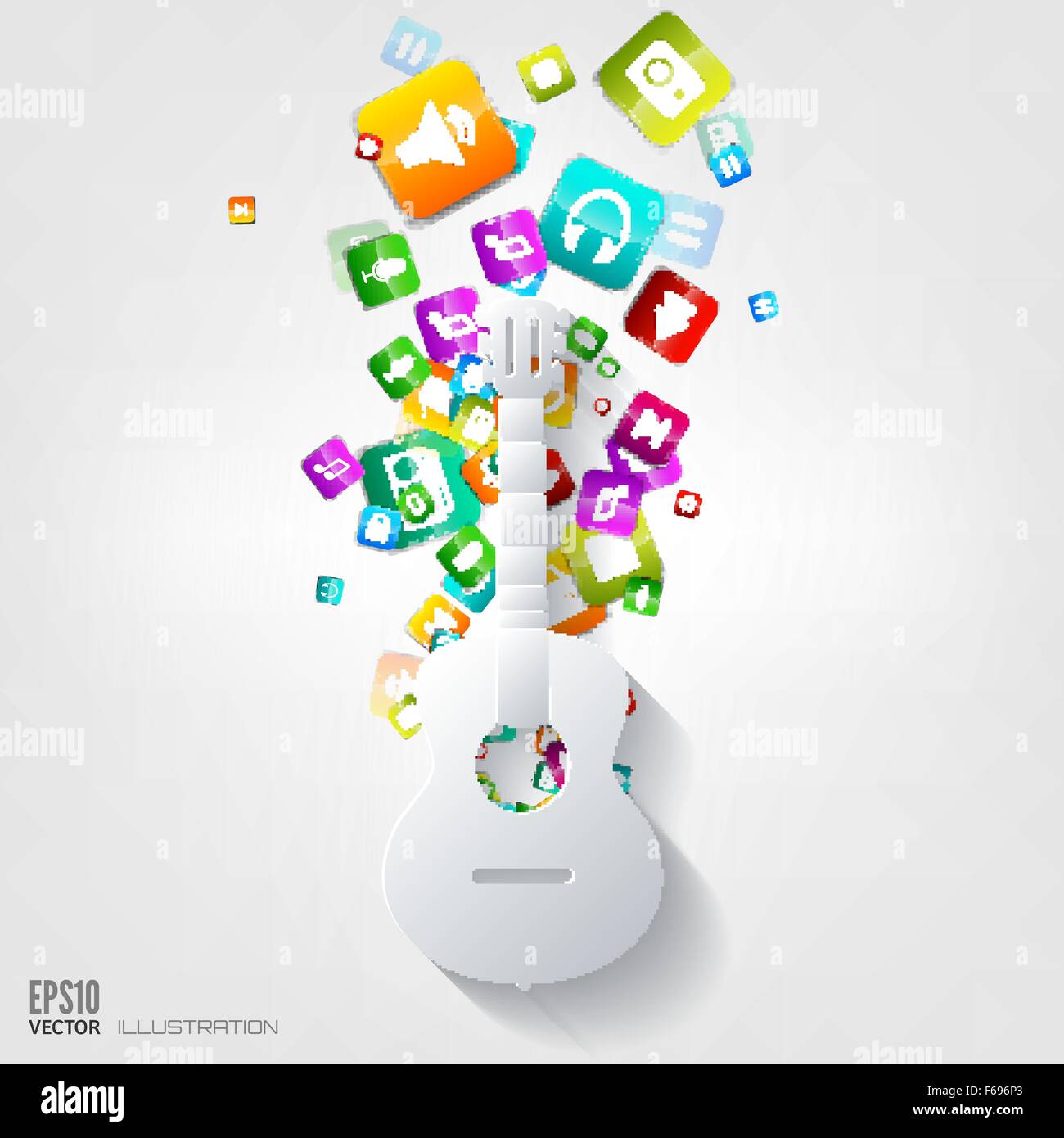 Guitar icon. Music background Stock Vector Image & Art - Alamy