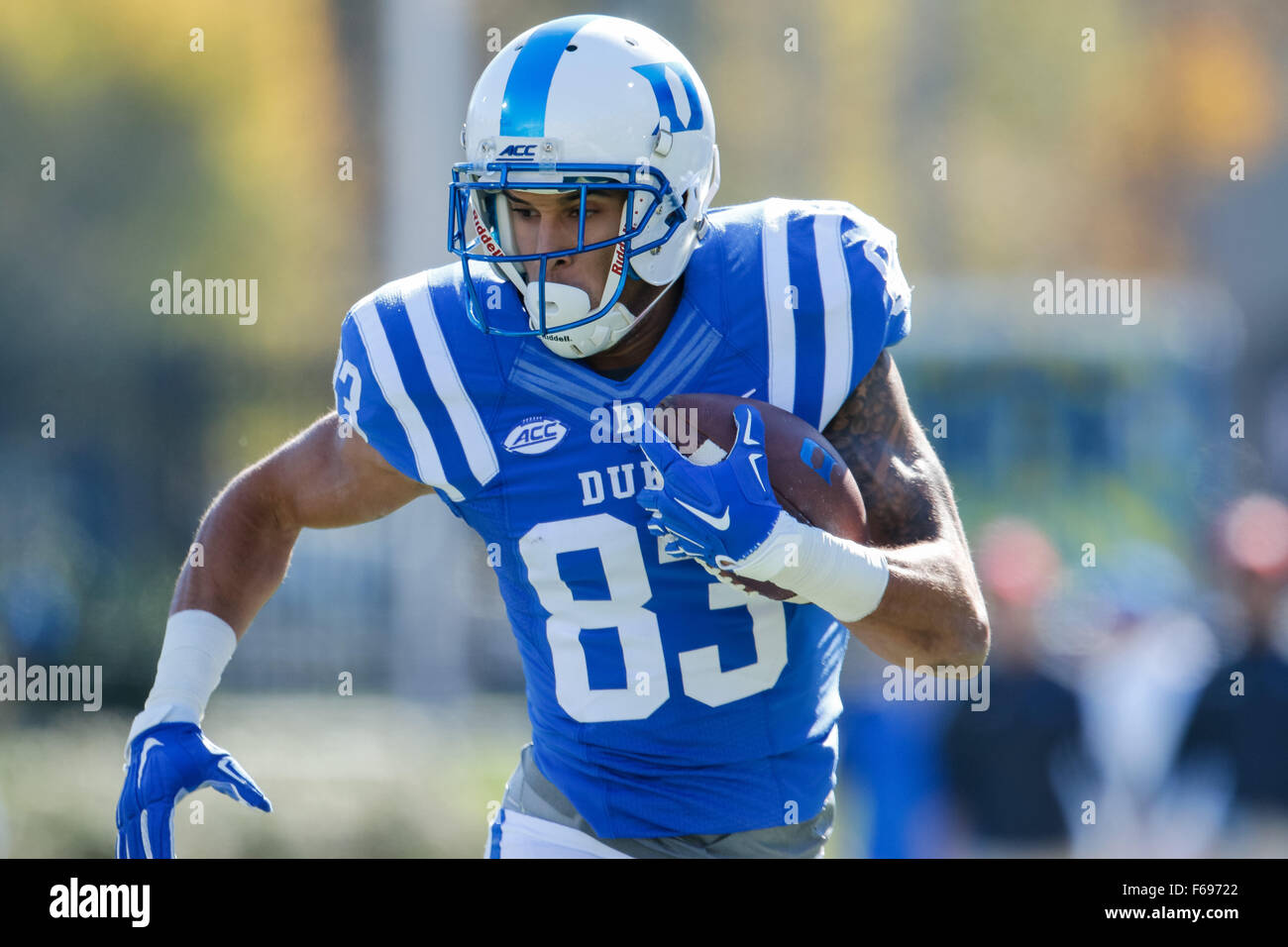 Durham, NC, USA. 14th Nov, 2015. Anthony Nash (83) of the Duke Blue ...