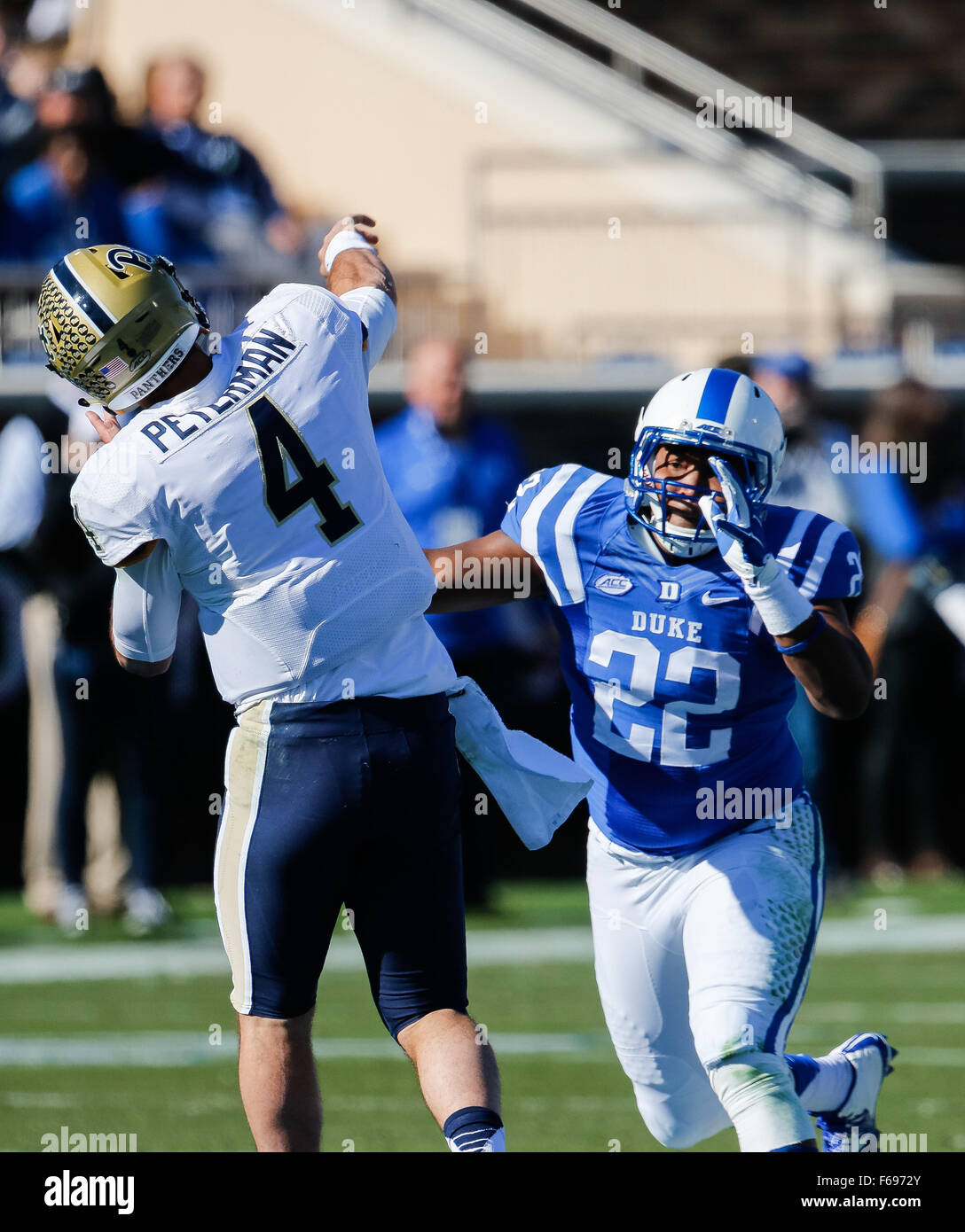 Durham, NC, USA. 14th Nov, 2015. Britton Grier (22) of the Duke Blue ...