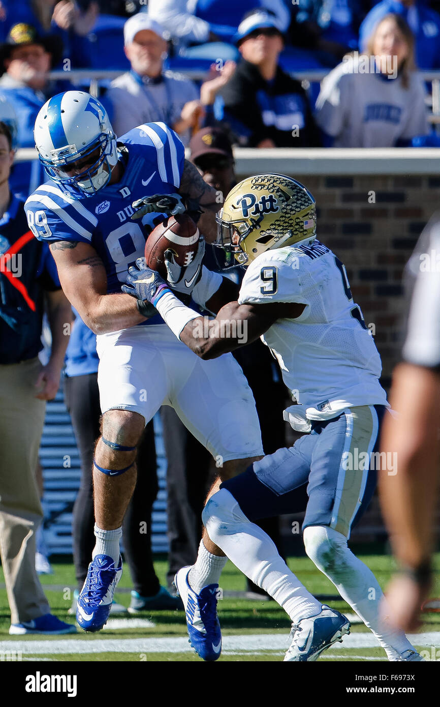 Durham, NC, USA. 14th Nov, 2015. Braxton Deaver (89) of the Duke Blue ...