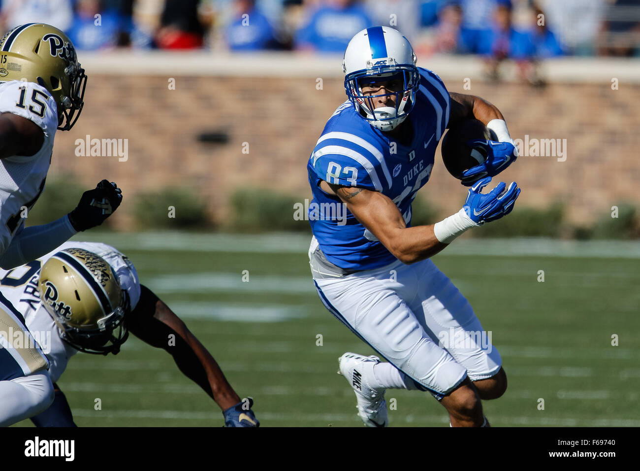 Durham, NC, USA. 14th Nov, 2015. Anthony Nash (83) of the Duke Blue ...