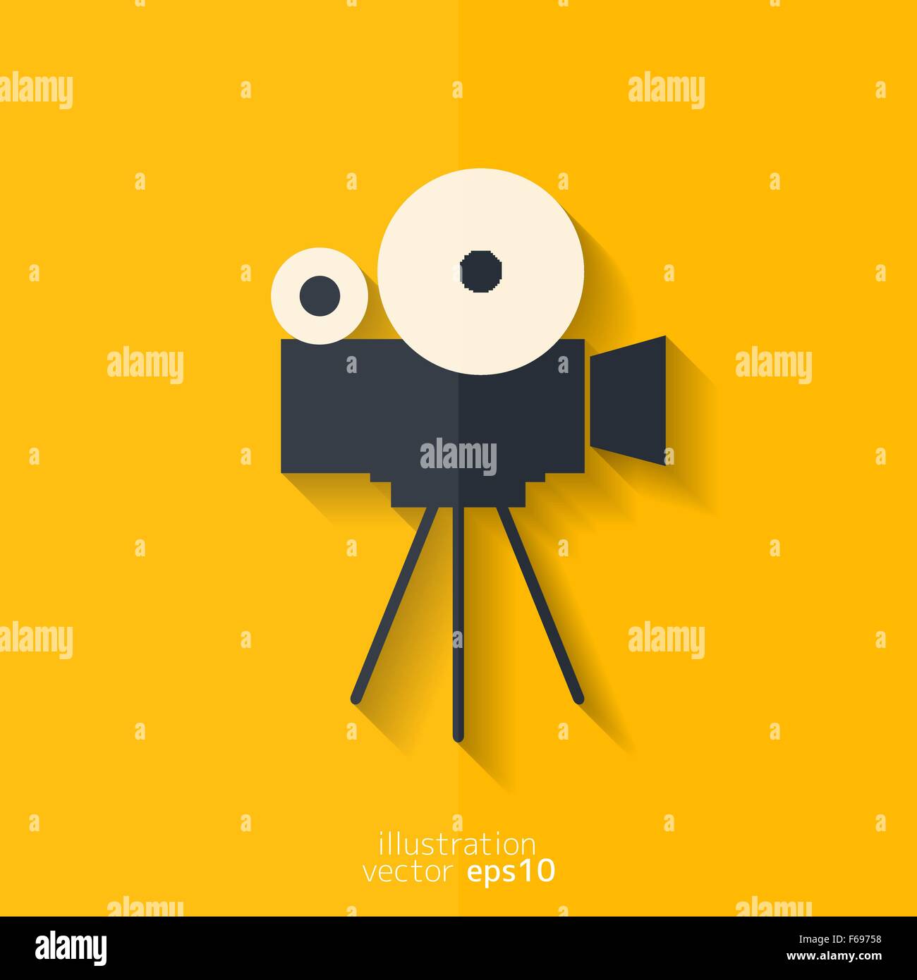 Video camera icon. Media symbol. Flat design Stock Vector Image & Art ...