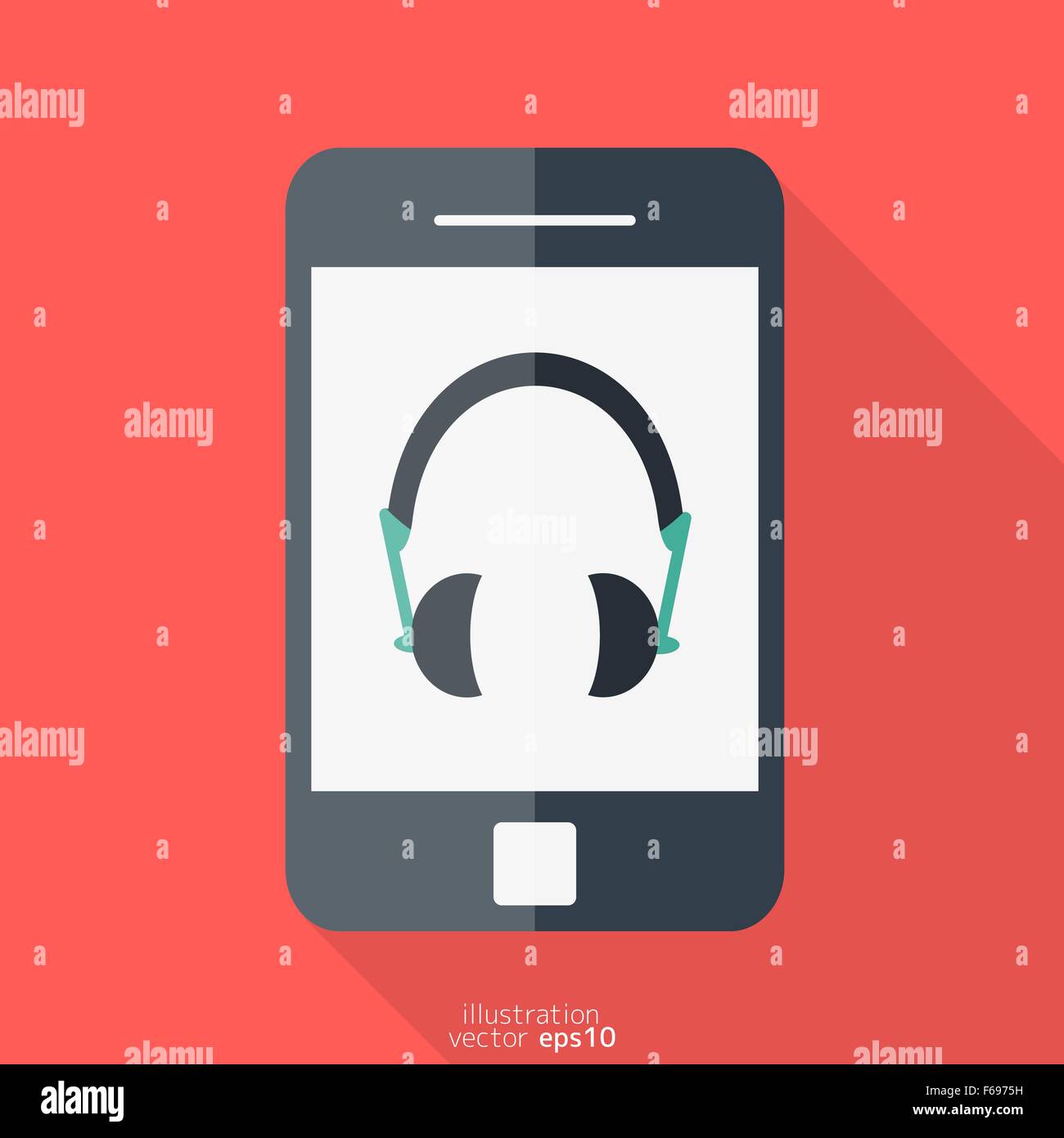 Headphones social media icon Stock Vector Images - Alamy
