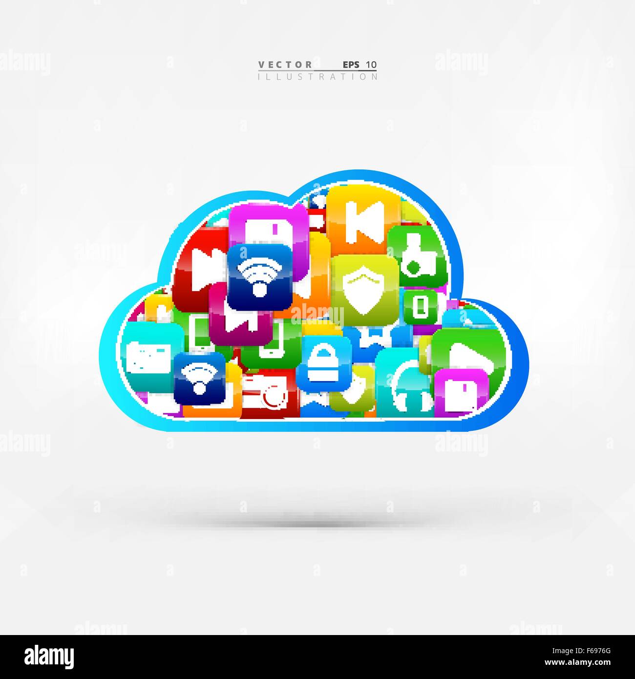 Application button.Social media.Cloud computing Stock Vector Image ...