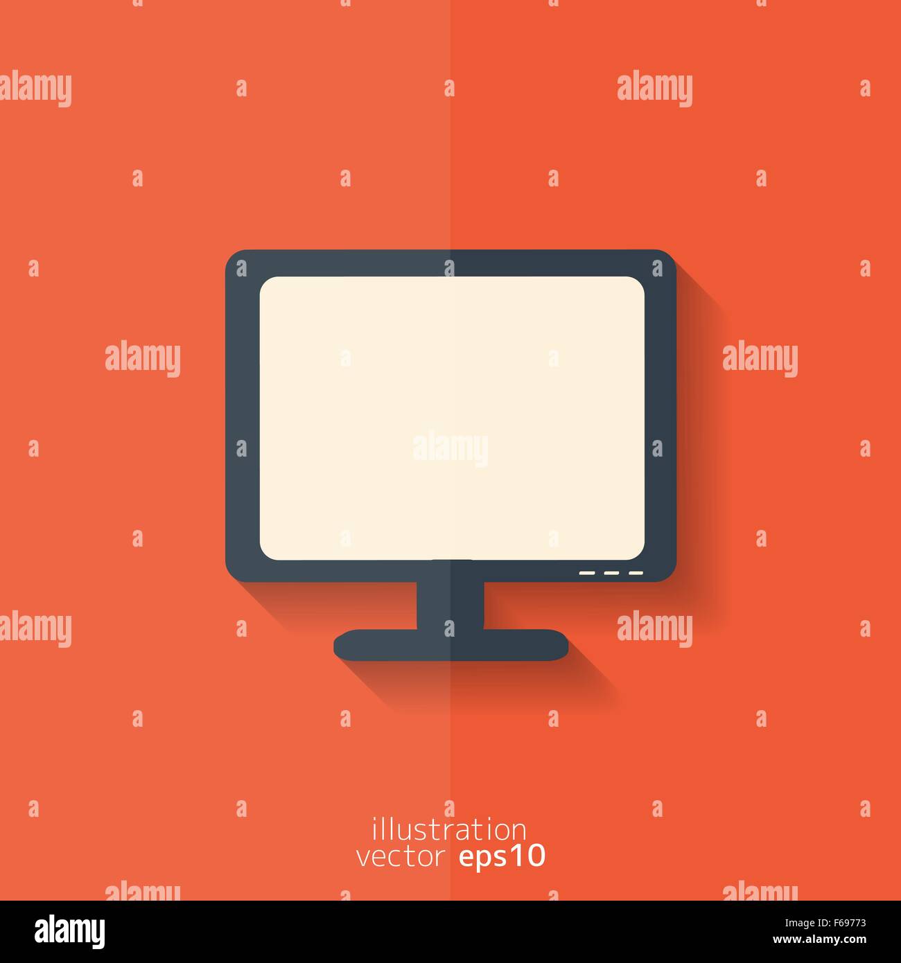 Monitor web icon. Computer display. Flat design Stock Vector Image & Art - Alamy