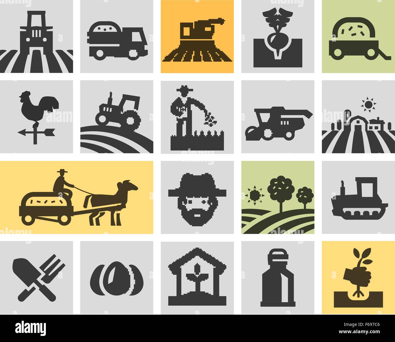 farming icons set. vector illustration Stock Vector Image & Art - Alamy