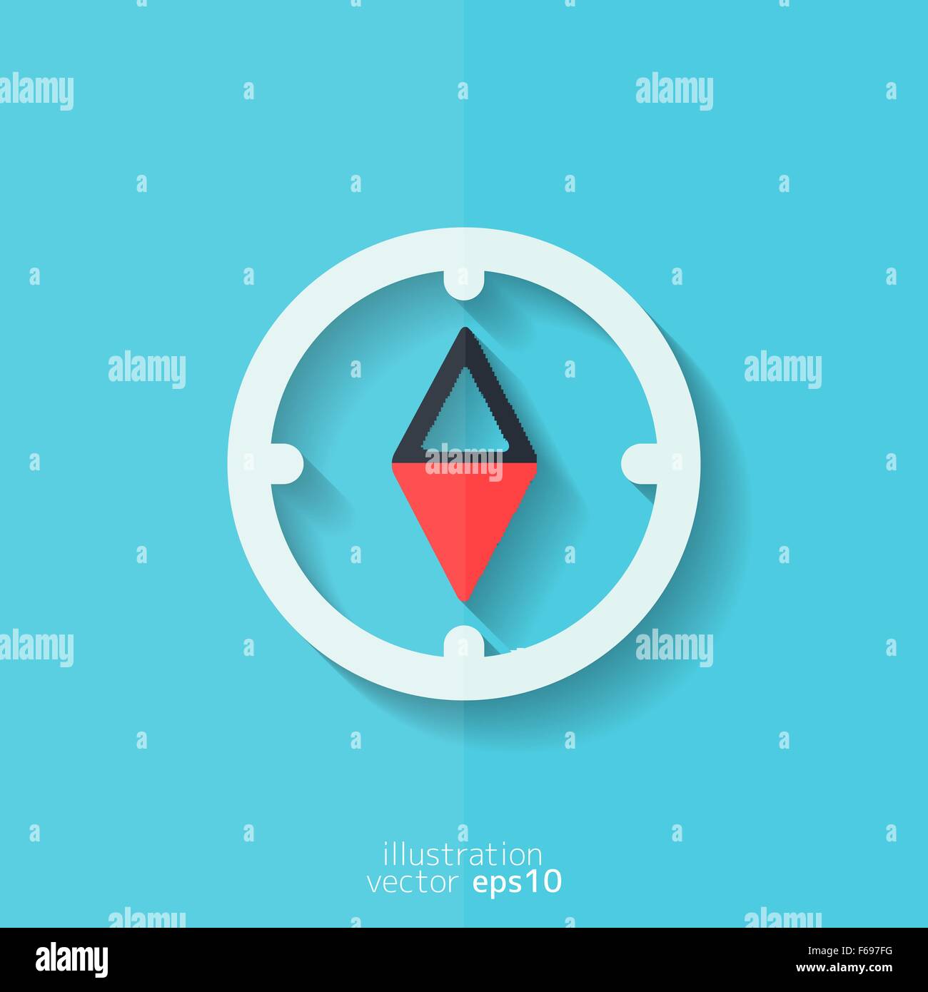 Compass web icon. Flat design Stock Vector Image & Art - Alamy