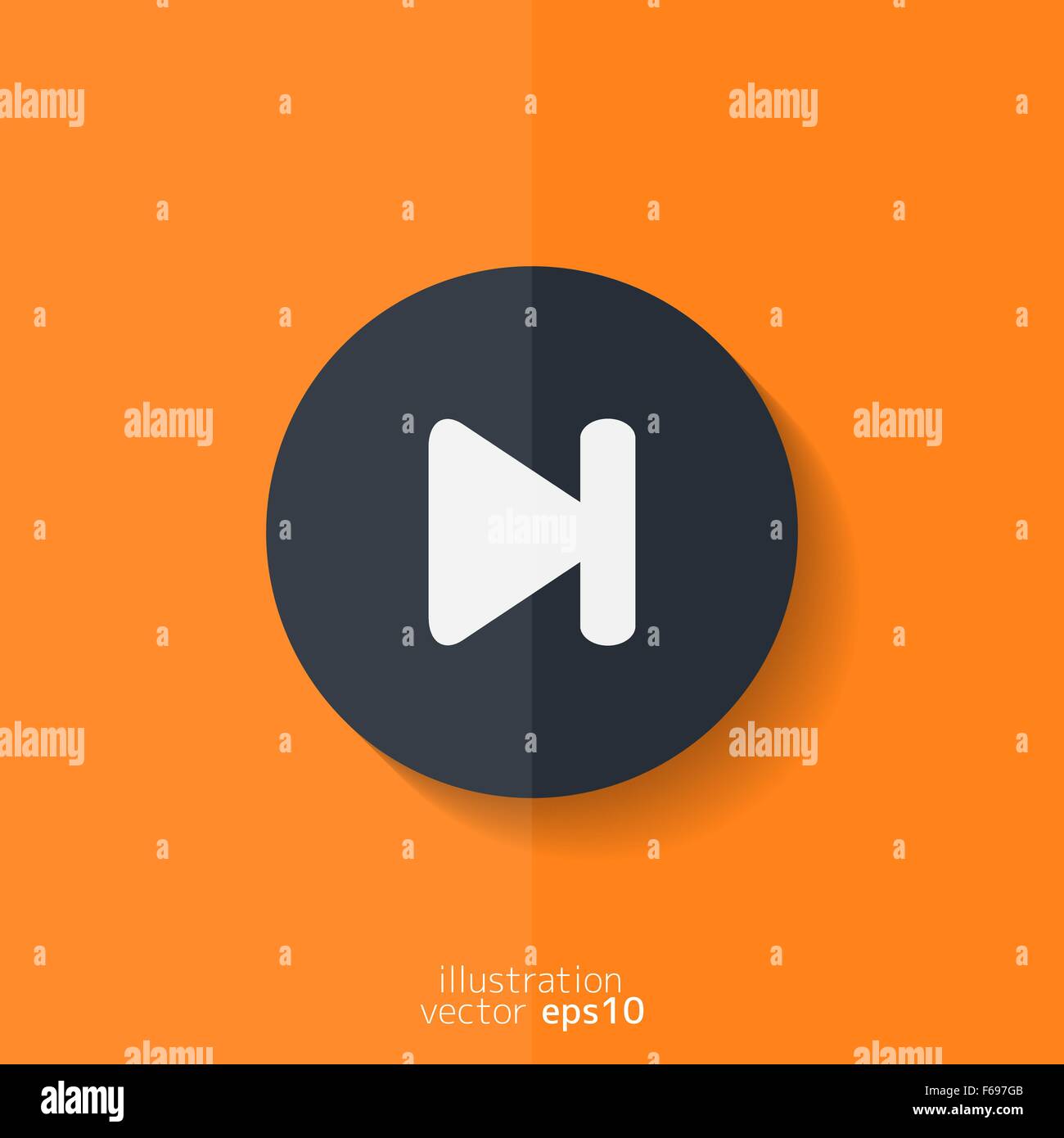 Next track web icon.Media player. Flat design Stock Vector Image & Art ...